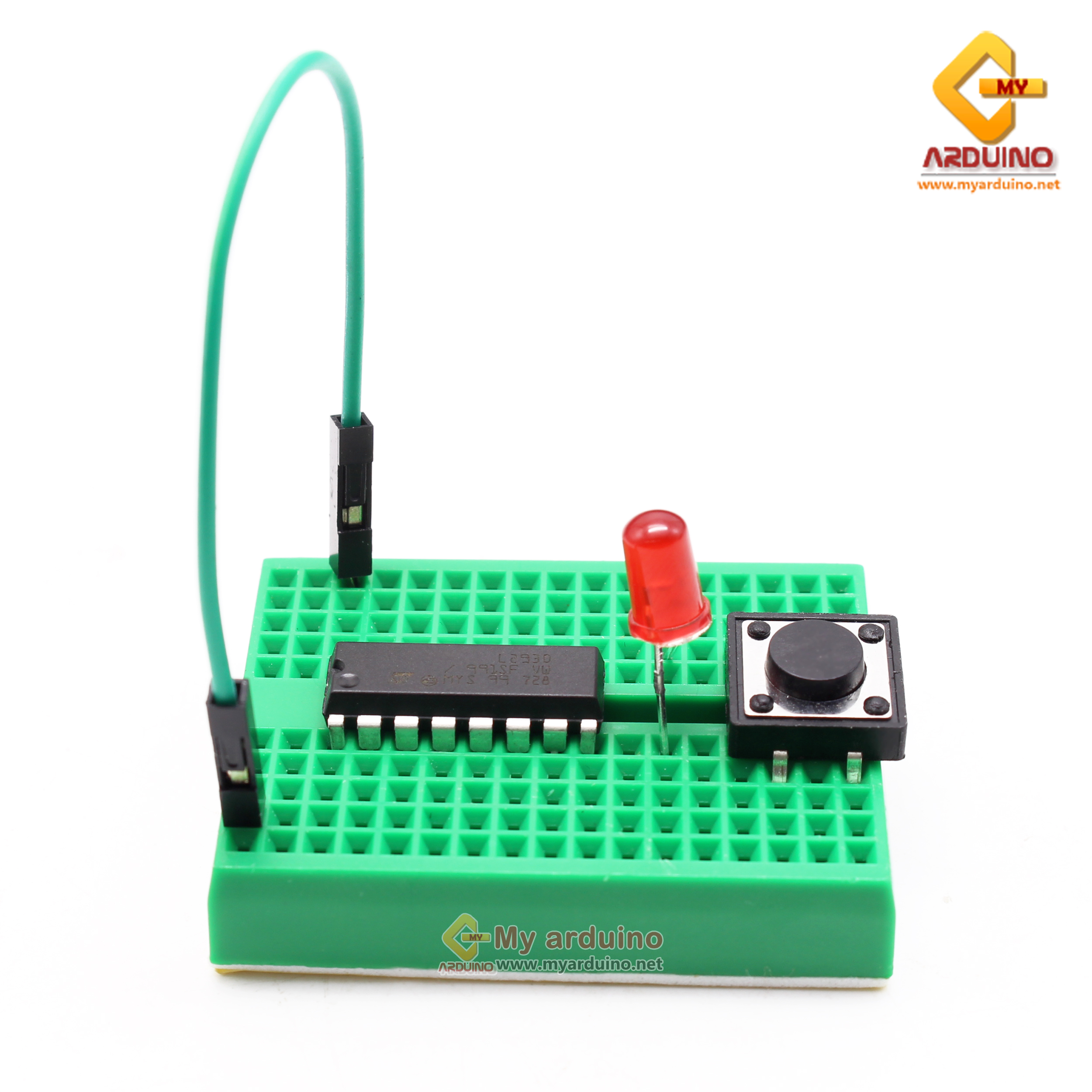 Breadboard บอร์ดทดลอง โฟโต้บอร์ด Protoboard Arduino 170 จุด holes สี ...