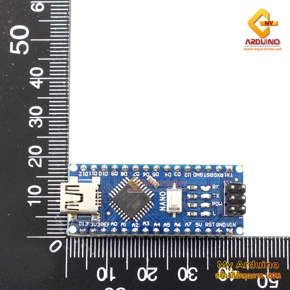 Arduino Nano 3.0 Mini USB รุ่นใหม่ชิฟ CH340G แบบบัดกรีขา ไม่มีสาย Mini USB - ขาย Arduino อุปกรณ์ ...