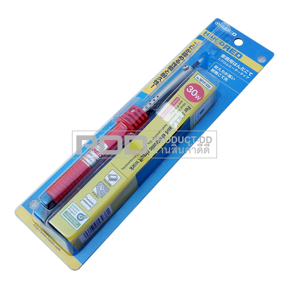 HAKKO RED 30 วัตต์ หัวแร้งแช่ด้ามปากกา HAKKO แท้ Model 501F-V22 30W - สินค้า ดีดี / Product DD ...