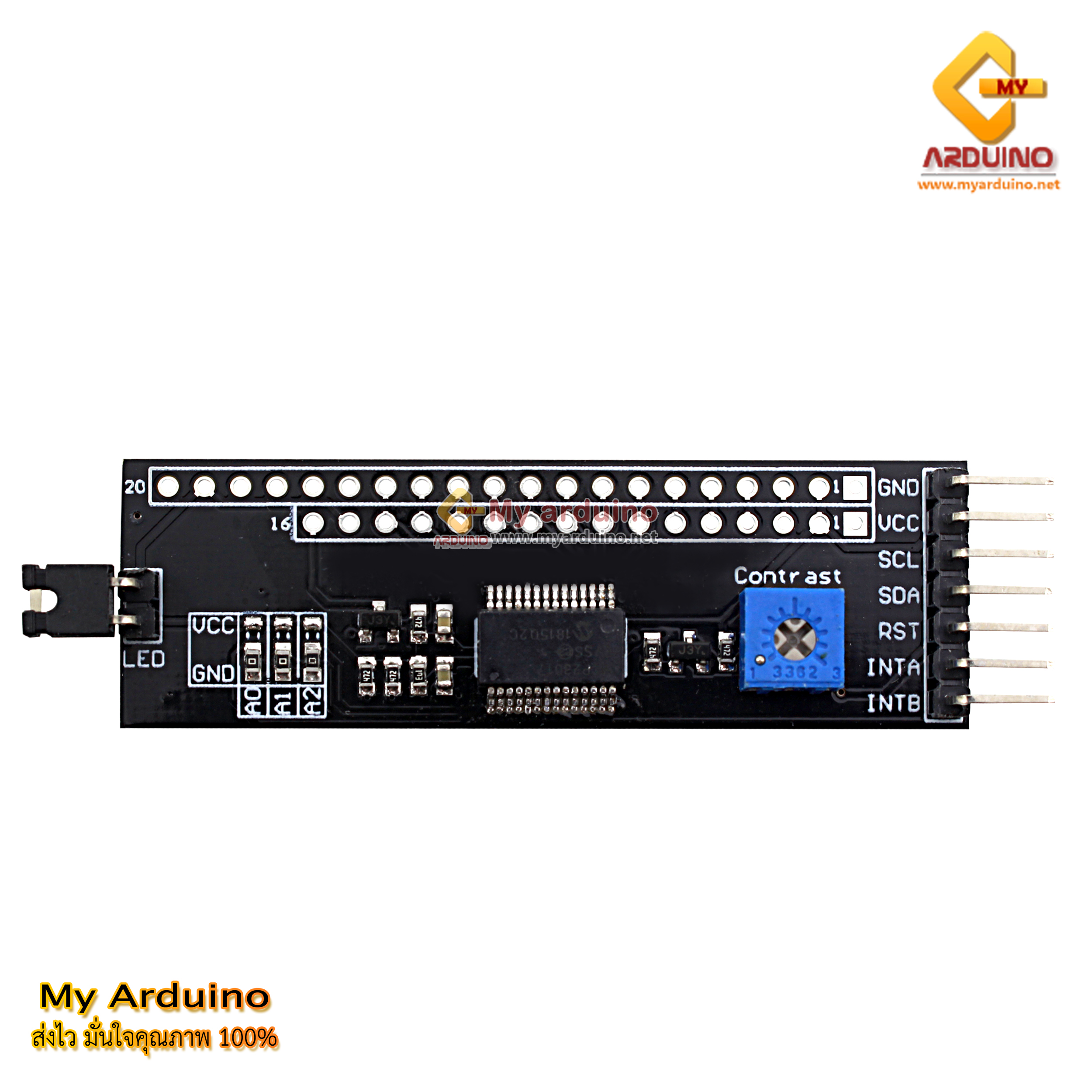 โมดูล I2C MCP23017 สำหรับต่อจอ LCD 1602 2004 12864 แปลงให้เป็นแบบ I2C ...