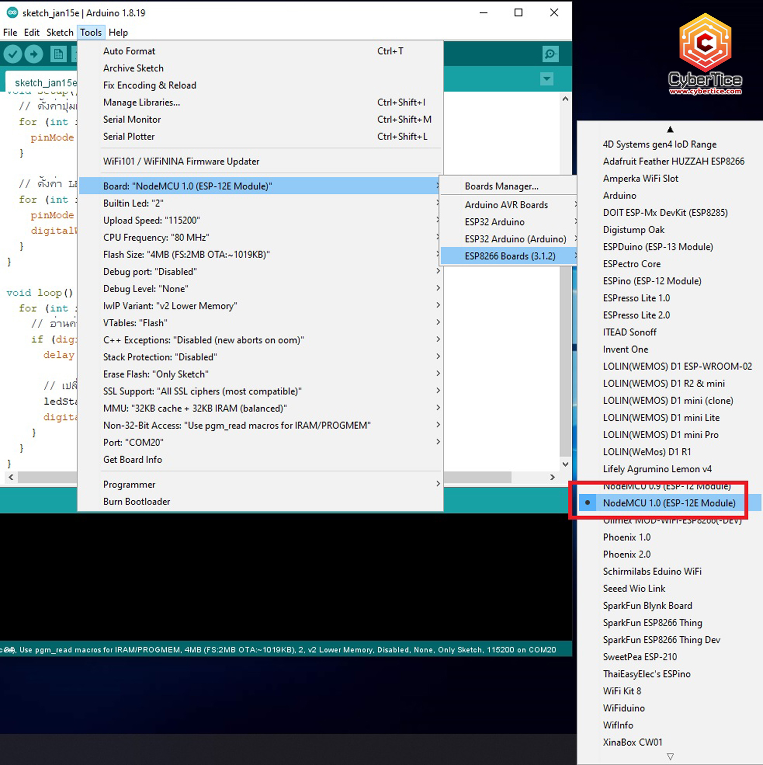 สอนใช้งาน ESP8266 โมดูลสวิทซ์กดติดปล่อยดับ 4 ปุ่ม 4 สี ควบคุมหลอดไฟ LED ...