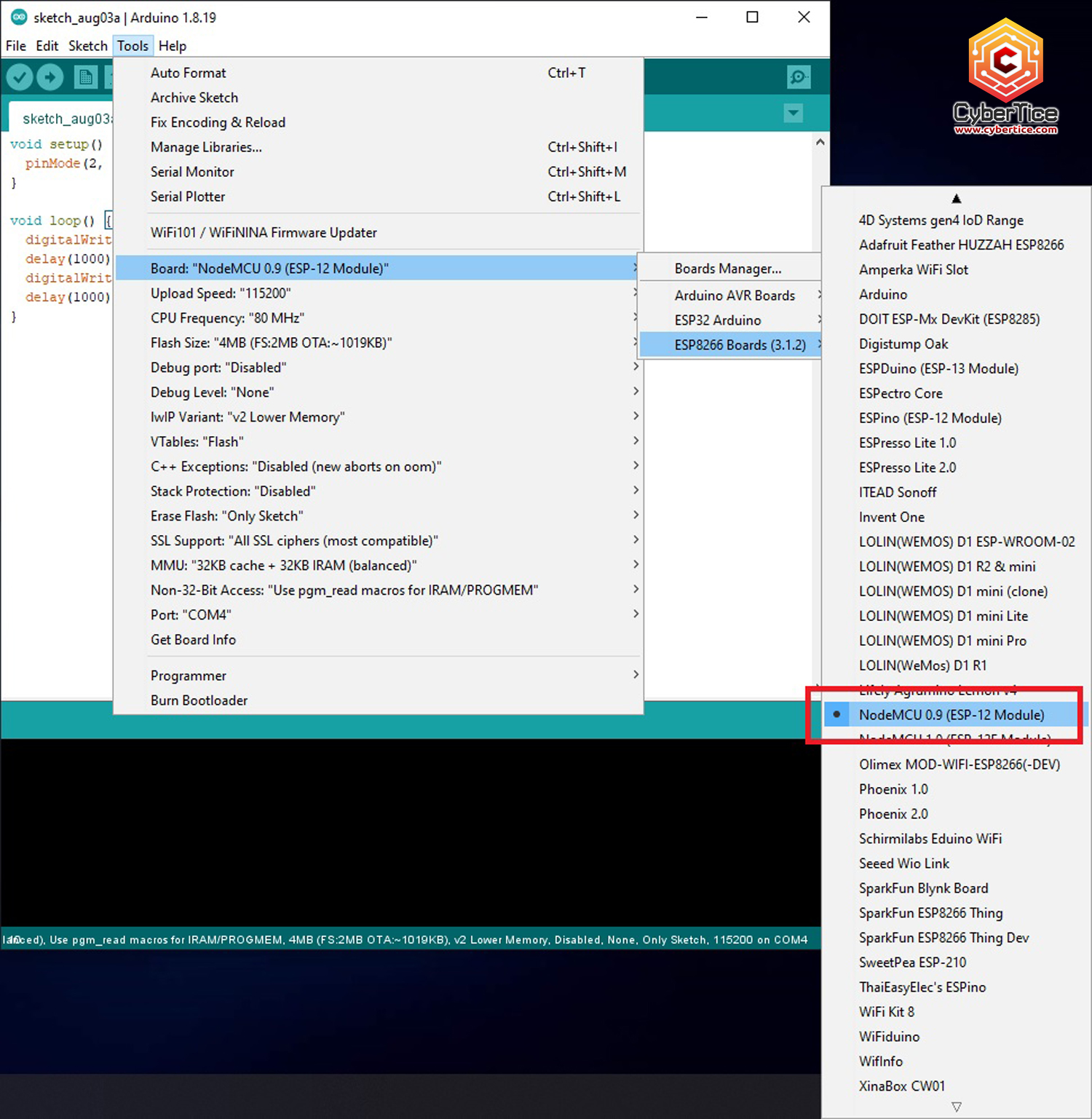 สอนใช้งาน NodeMCU ESP8266 V2 CP2102 LUA based ESP8266-12E Type-C USB ...