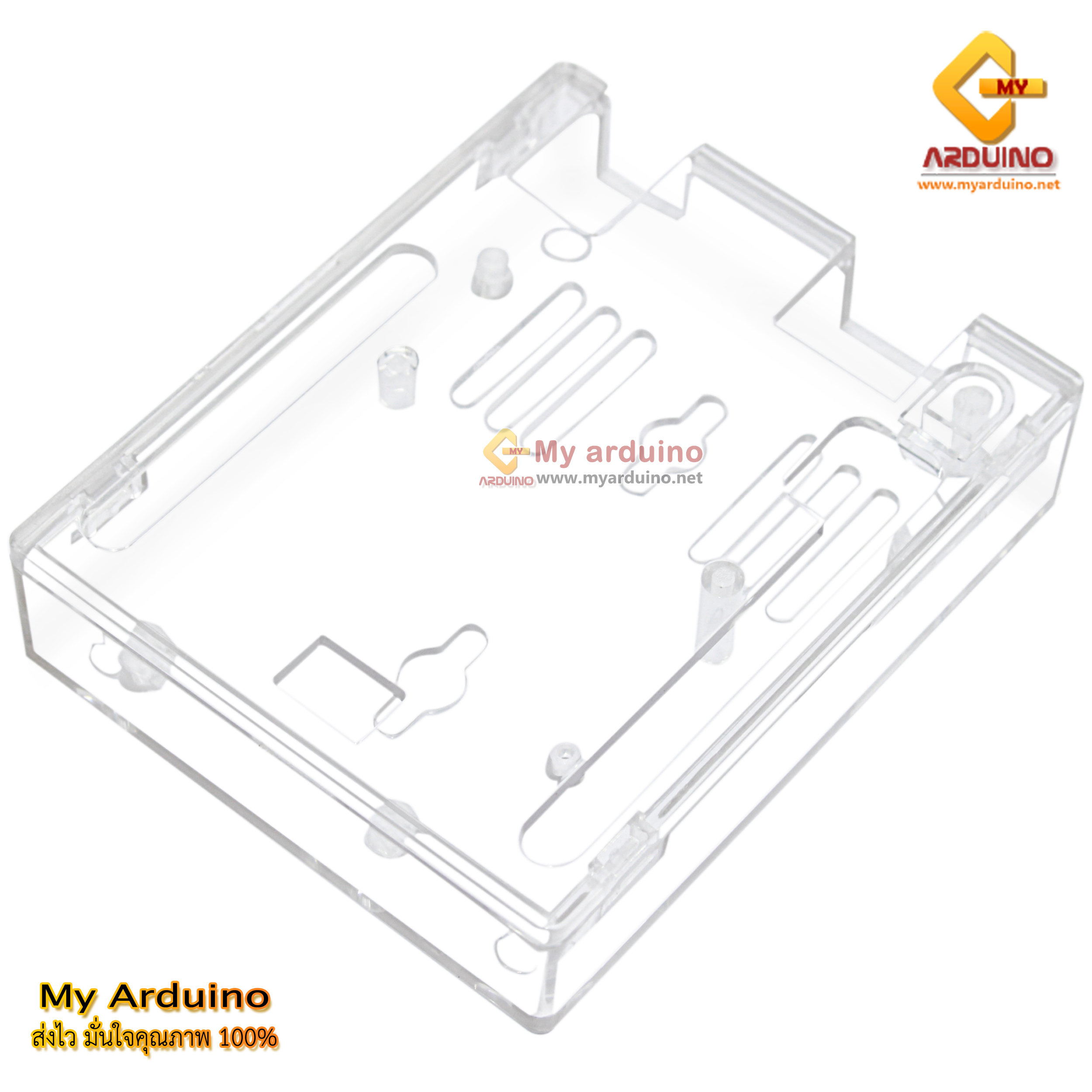 Arduino Uno R3 Acrylic Case Box กล่องพลาสติกแบบใส สำหรับ Arduino Uno Case V2 ขาย Arduino