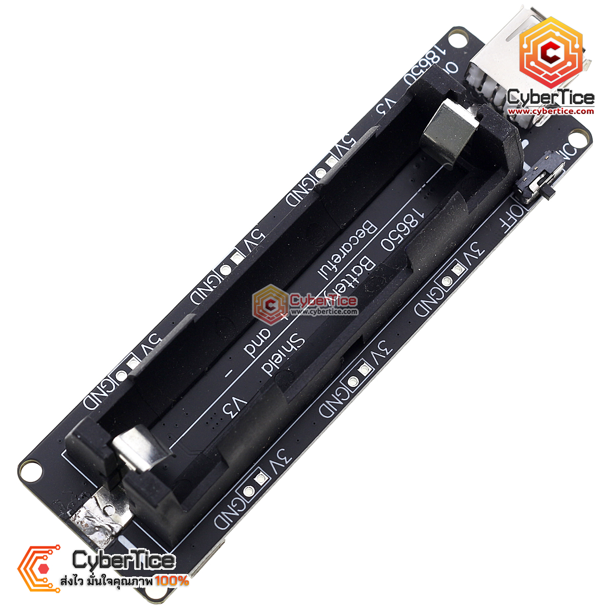โมดูลชาร์จแบตเตอรี่ 18650 พร้อมช่องจ่ายไฟ USB Battery Shield V3 สำหรับ Raspberry Pi WEMOS ...
