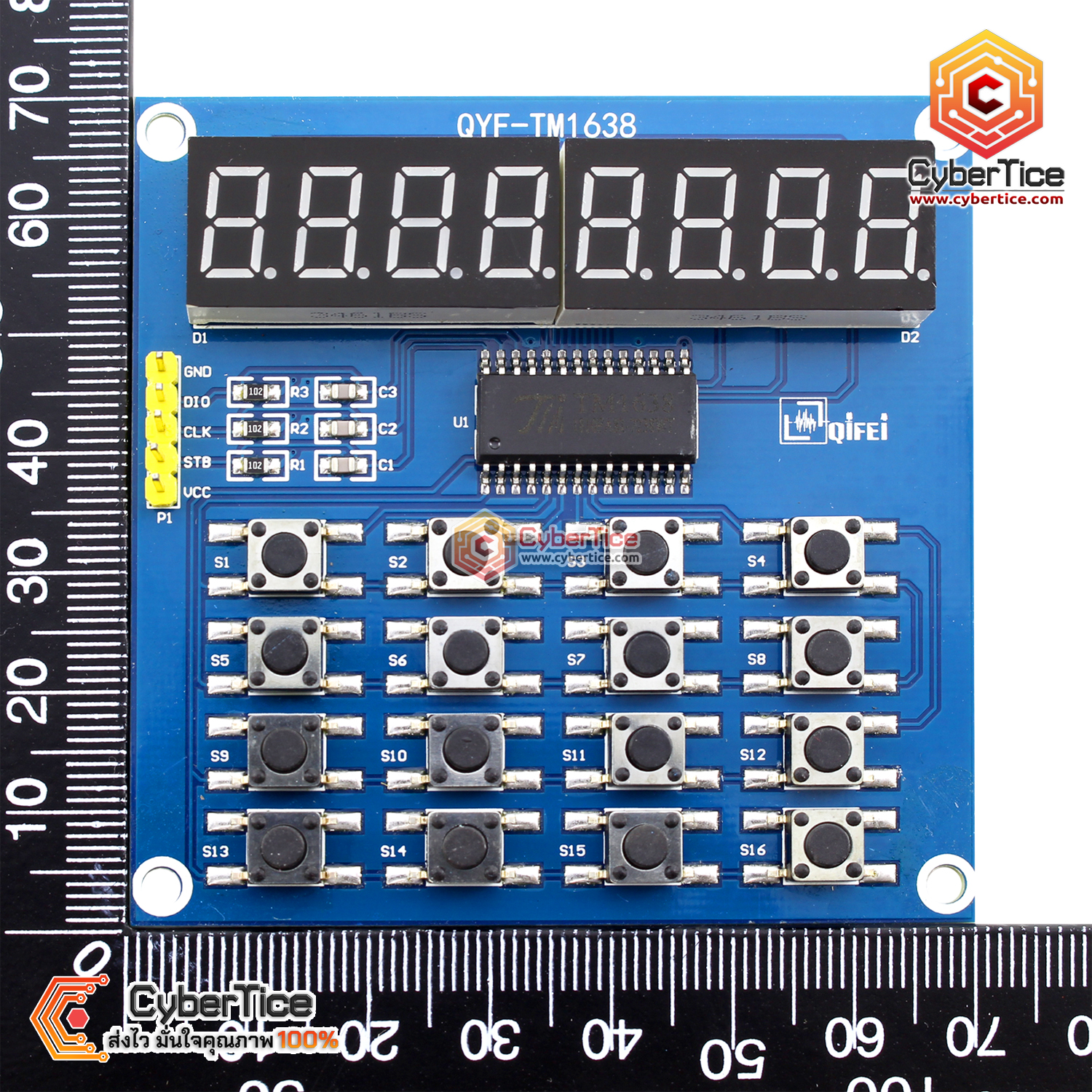 Tm1638 Mcu 8 Bit Led Digital Tube Keyboard Module Scan And Display Module ขาย Arduino อุปกรณ์ 0447