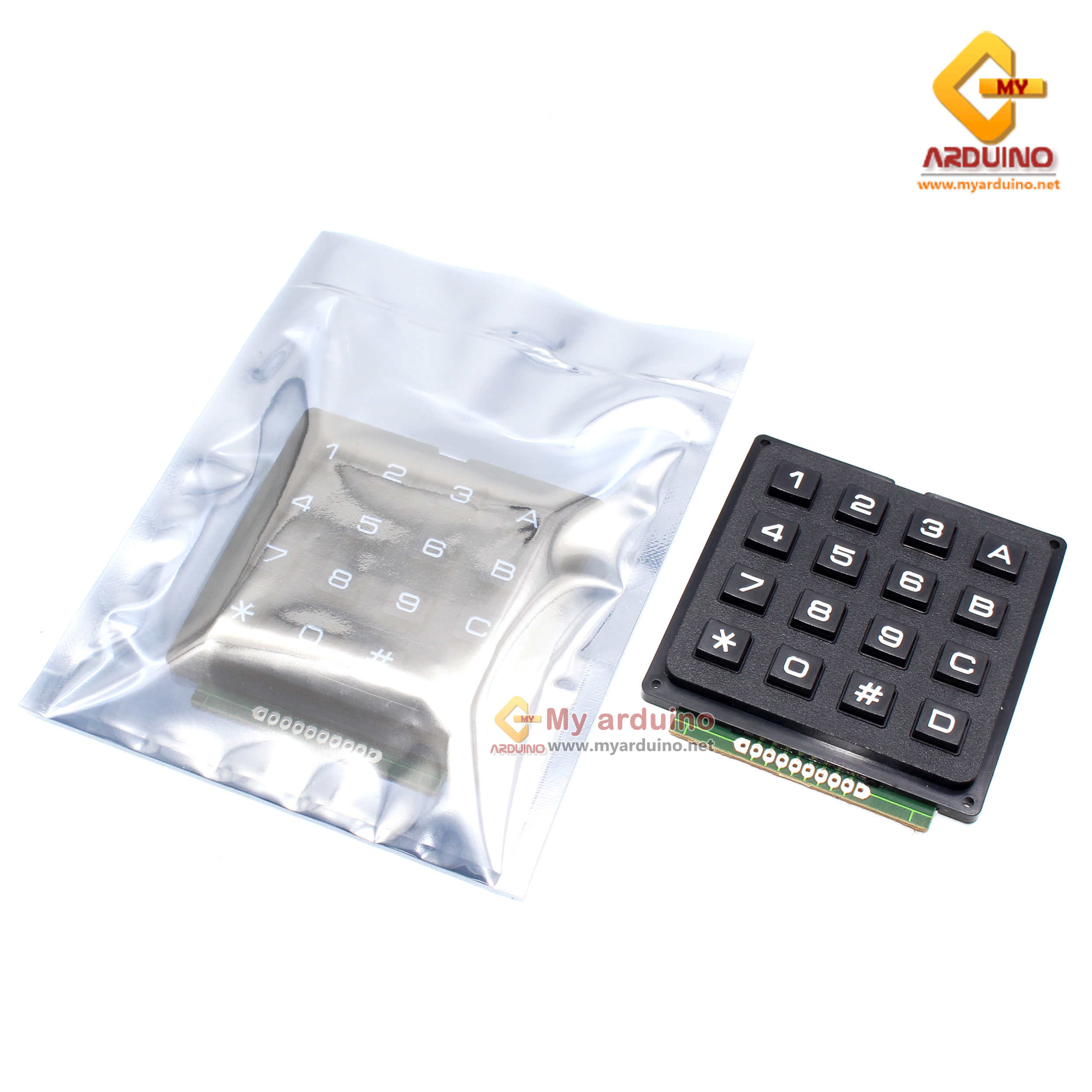 4x4 Matrix Keypad Module Balck Keypad ขาย Arduino อุปกรณ์ Arduino