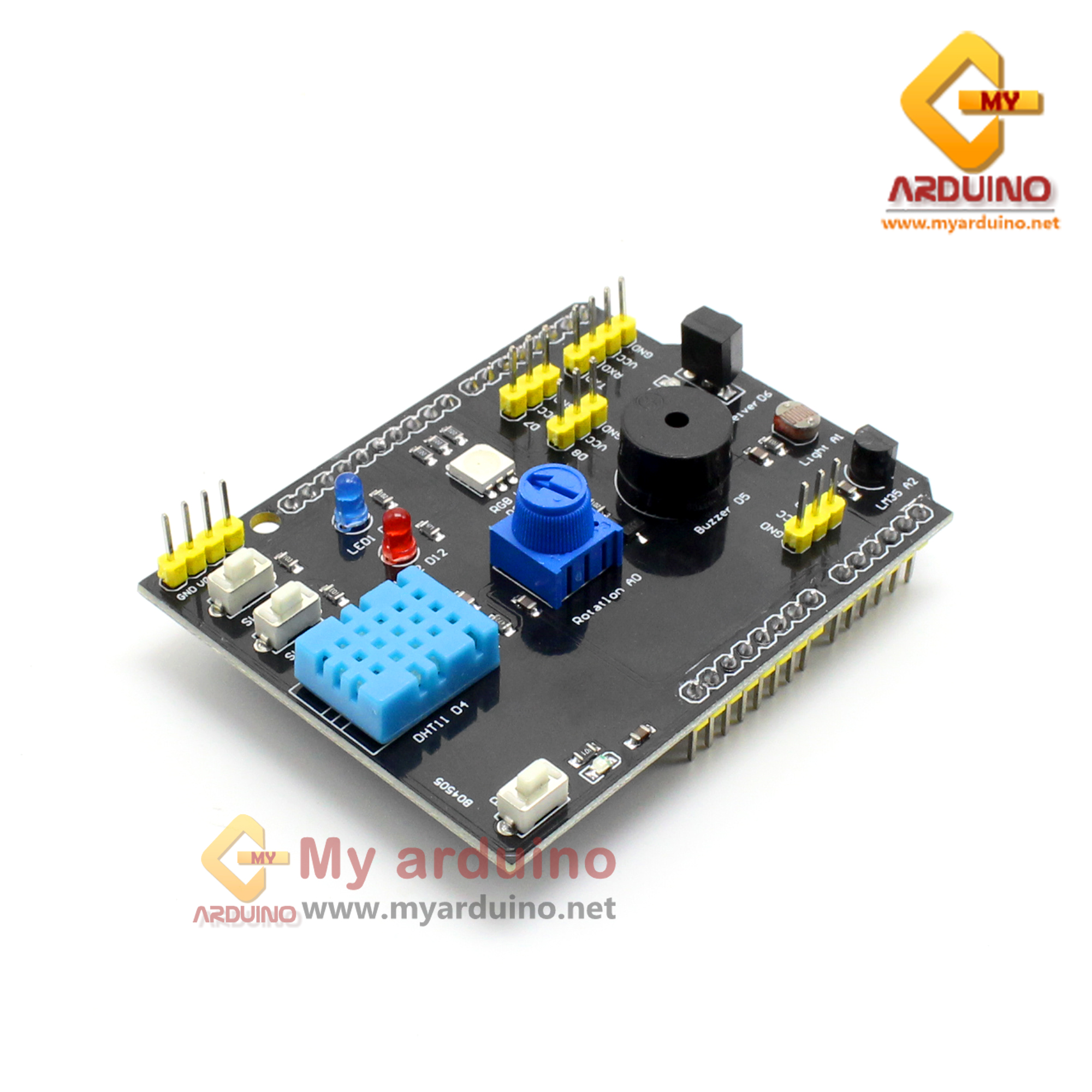 multi-function expansion board DHT11 temperature and humidity LM35 บอร์ดทดลอง Arduino อเนก ...