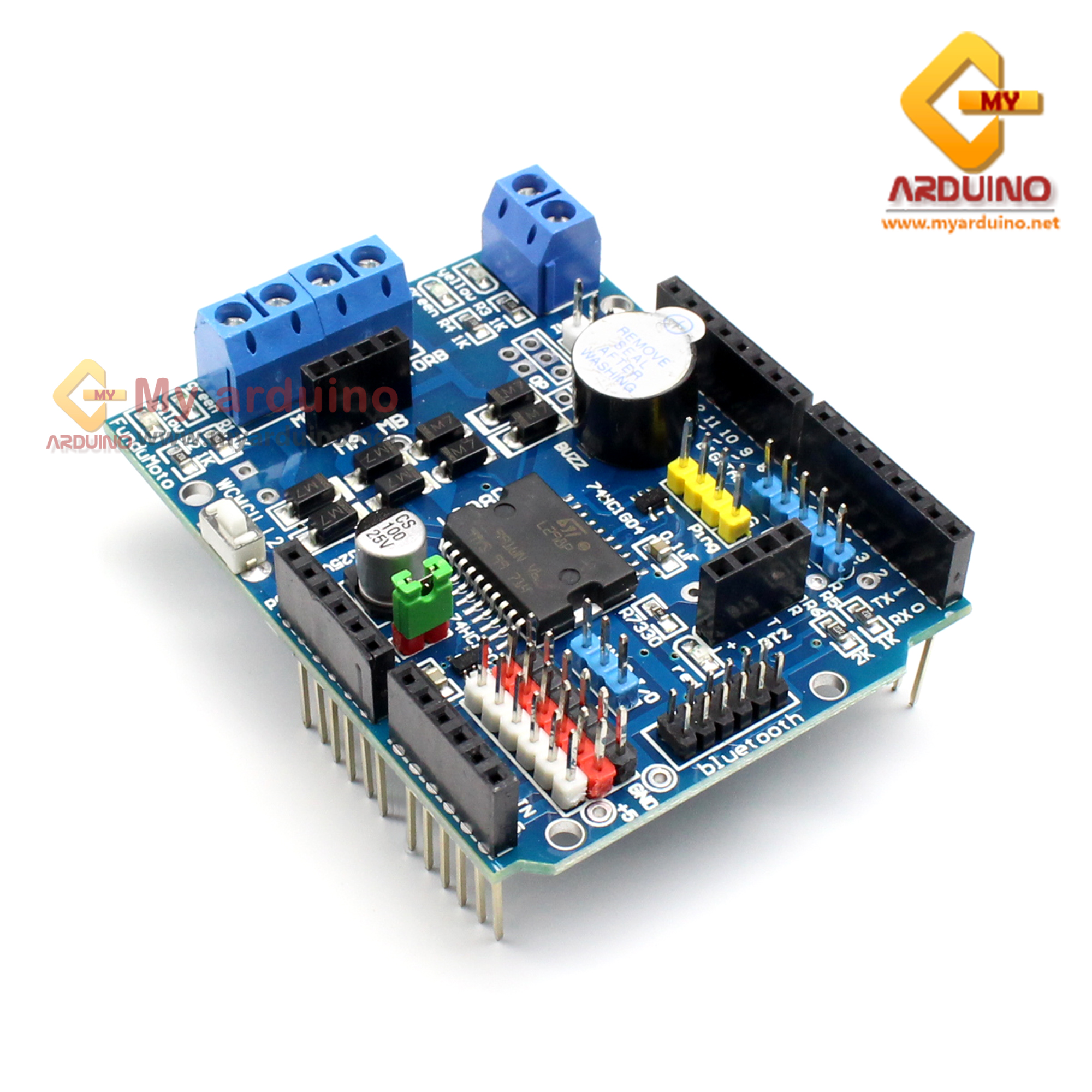 L298P 2A Motor Drive Arduino Shield - ขาย Arduino อุปกรณ์ Arduino คุณภาพดี ราคาถูก ส่งไว ส่งฟรี