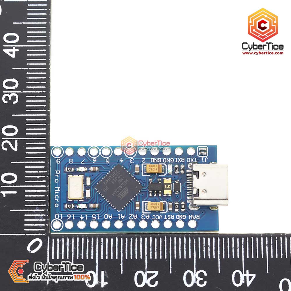 Arduino Leonardo Pro Micro ATmega32U4 5V/16MHz พร้อม PIN Header Type-C ...