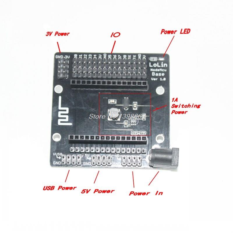 Nodemcu Base Ver 10 For Esp8266 Nodemcu Uart Wifi Iot บอร์ด ขยายขา Nodemcu Esp8266 ขาย