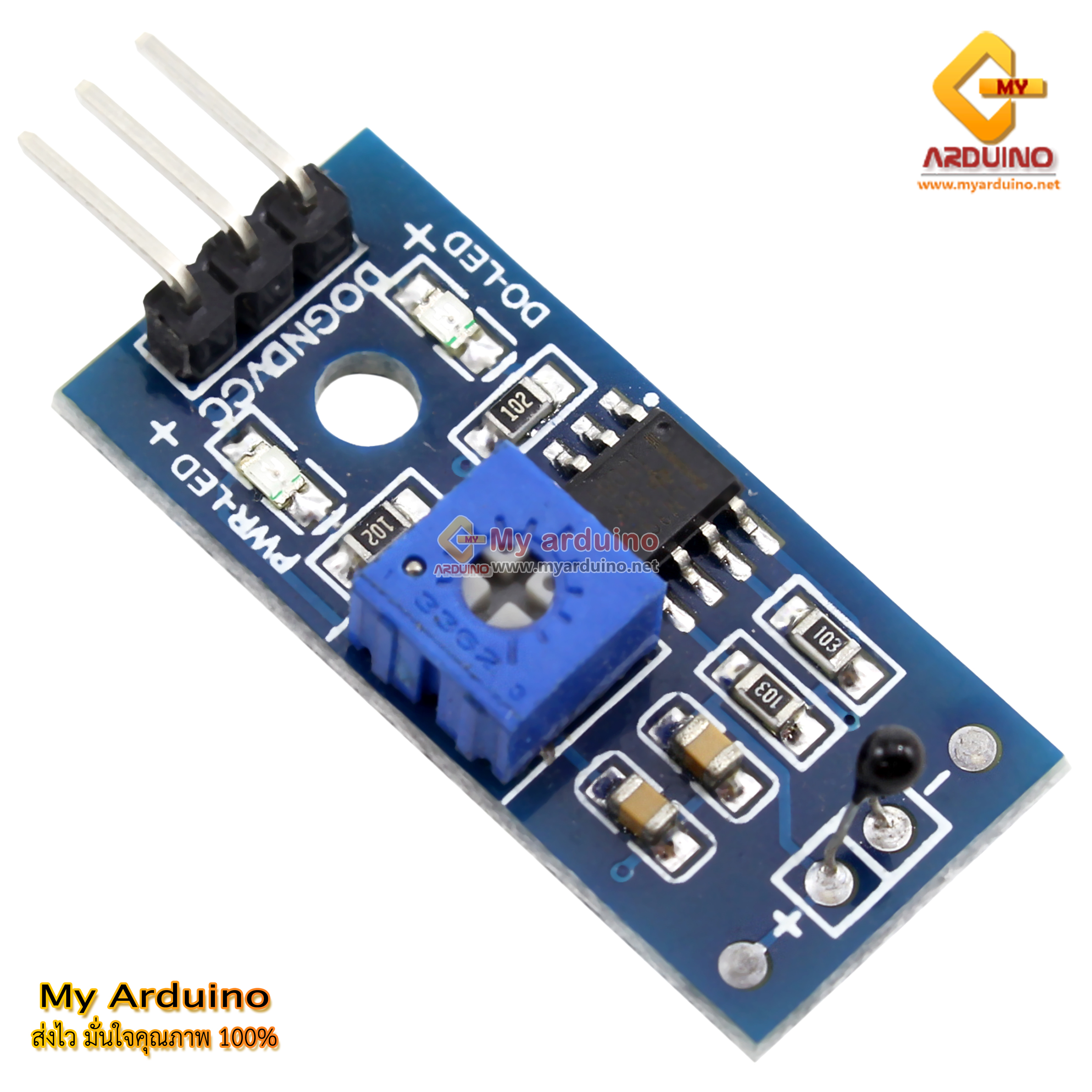 NTC Thermistor Sensor Module 3PIN เซ็นเซอร์อุณหภูมิ - ขาย Arduino ...