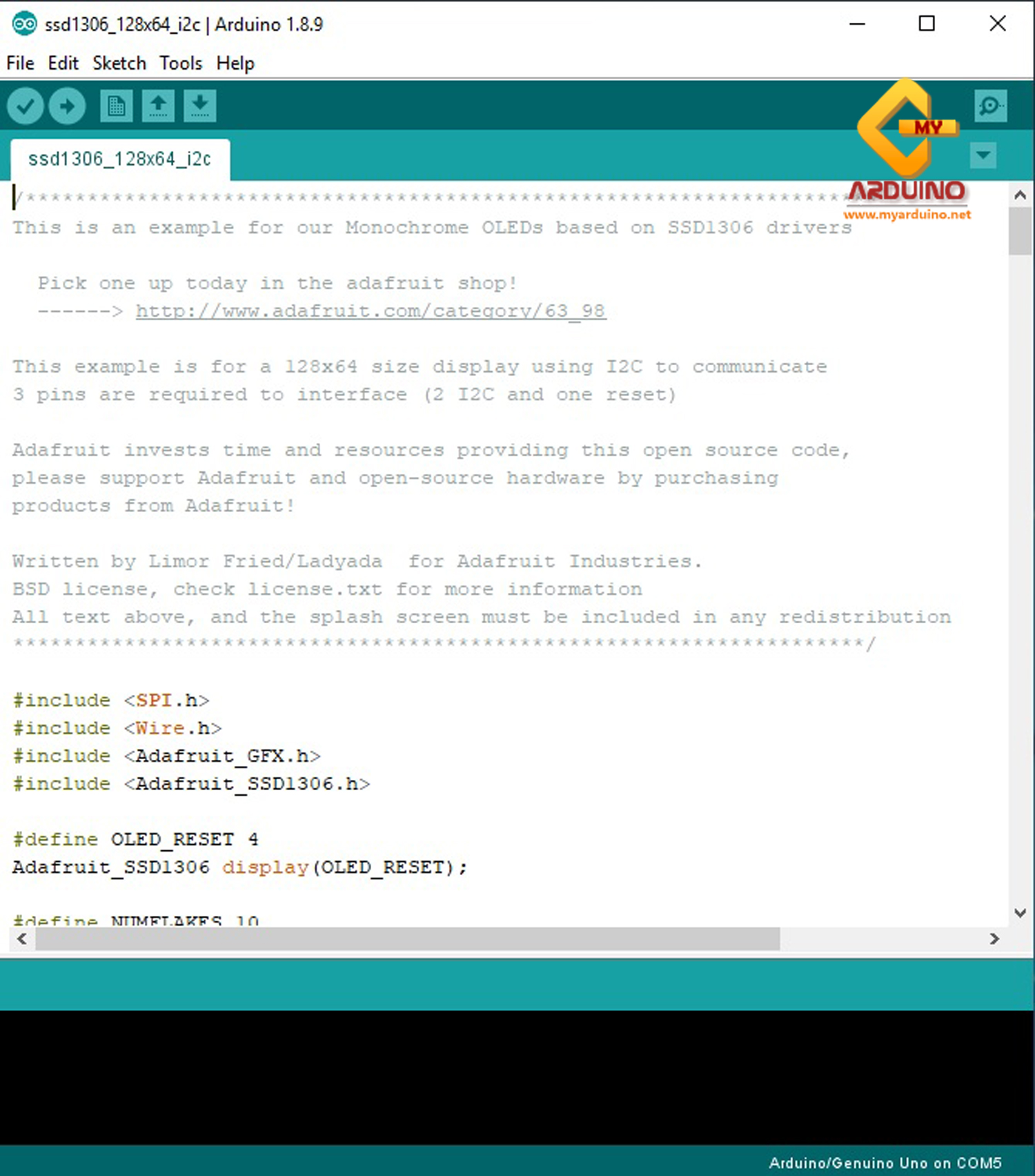 สอนใช้งาน Arduino จอแสดงผล OLED 128x64 แบบ I2C สีขาว - ขาย Arduino ...