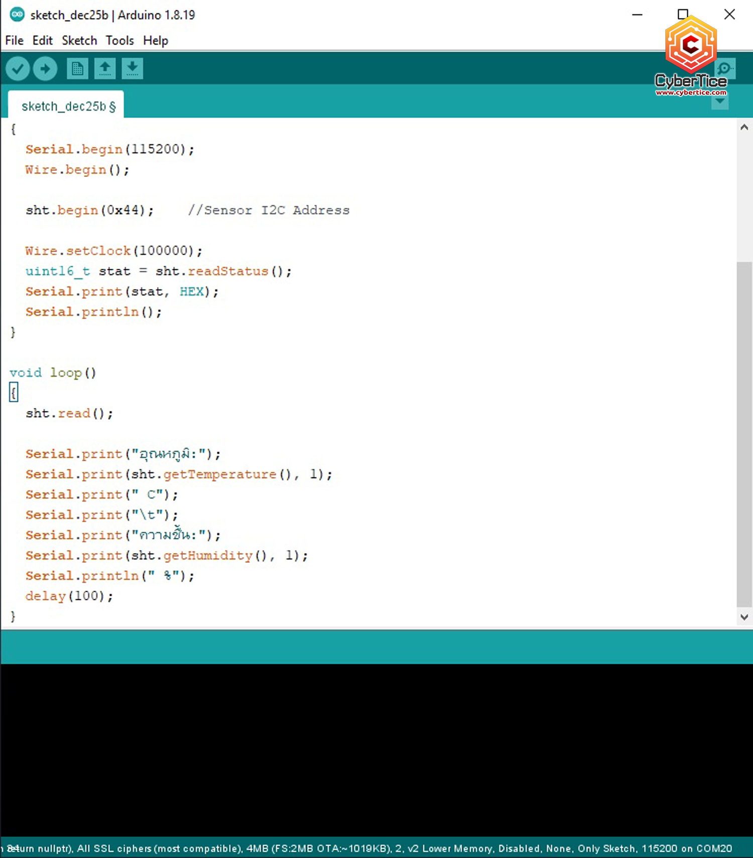 สอนใช้งาน ESP8266 SHT30 เซ็นเซอร์วัดอุณหภูมิและความชื้นกันน้ำ ในดินและอากาศ PE Waterproof ...