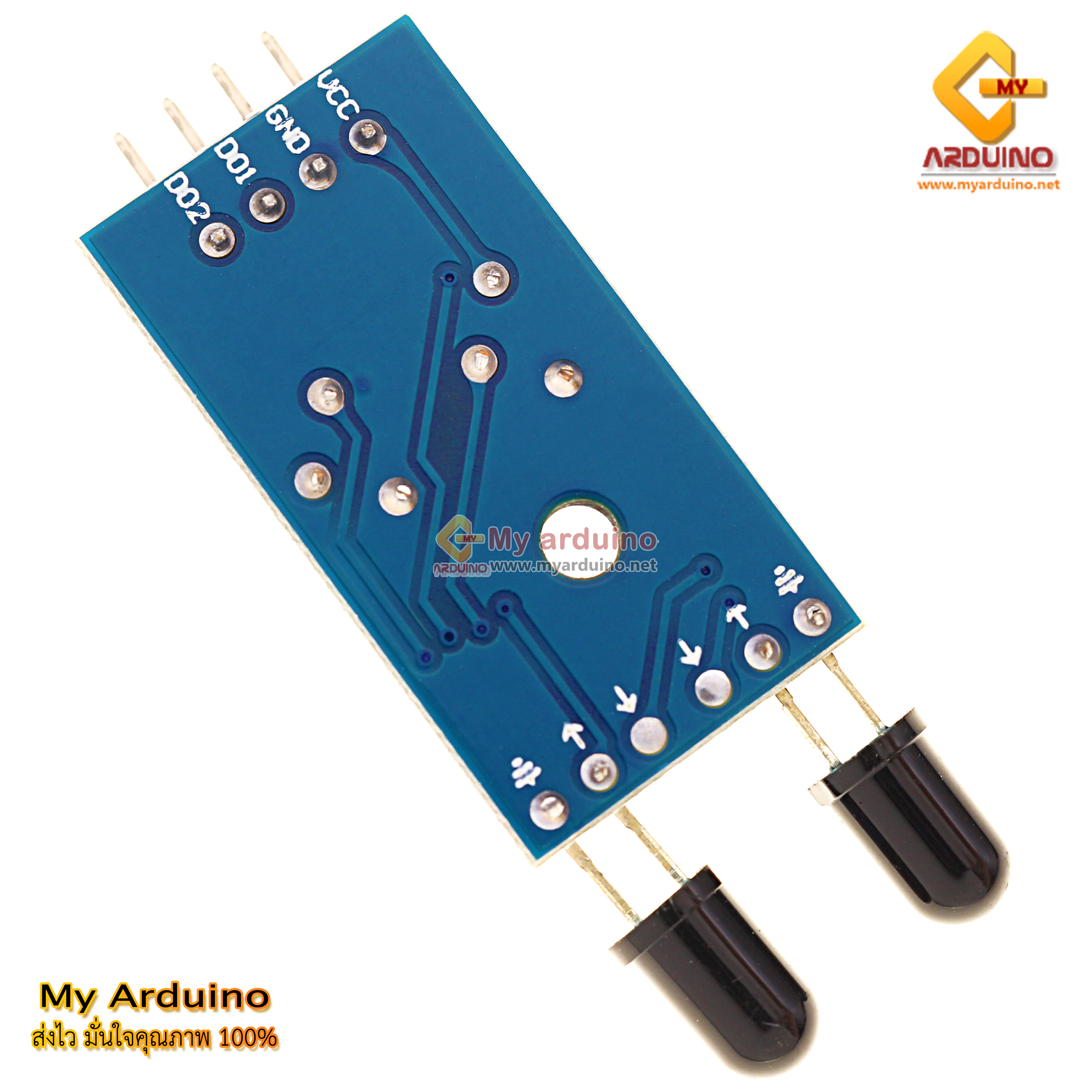เซ็นเซอร์ตรวจจับเปลวไฟ 2 ช่องแยกอิสระ 2 Way Flame Sensor Module ขาย Arduino อุปกรณ์ Arduino
