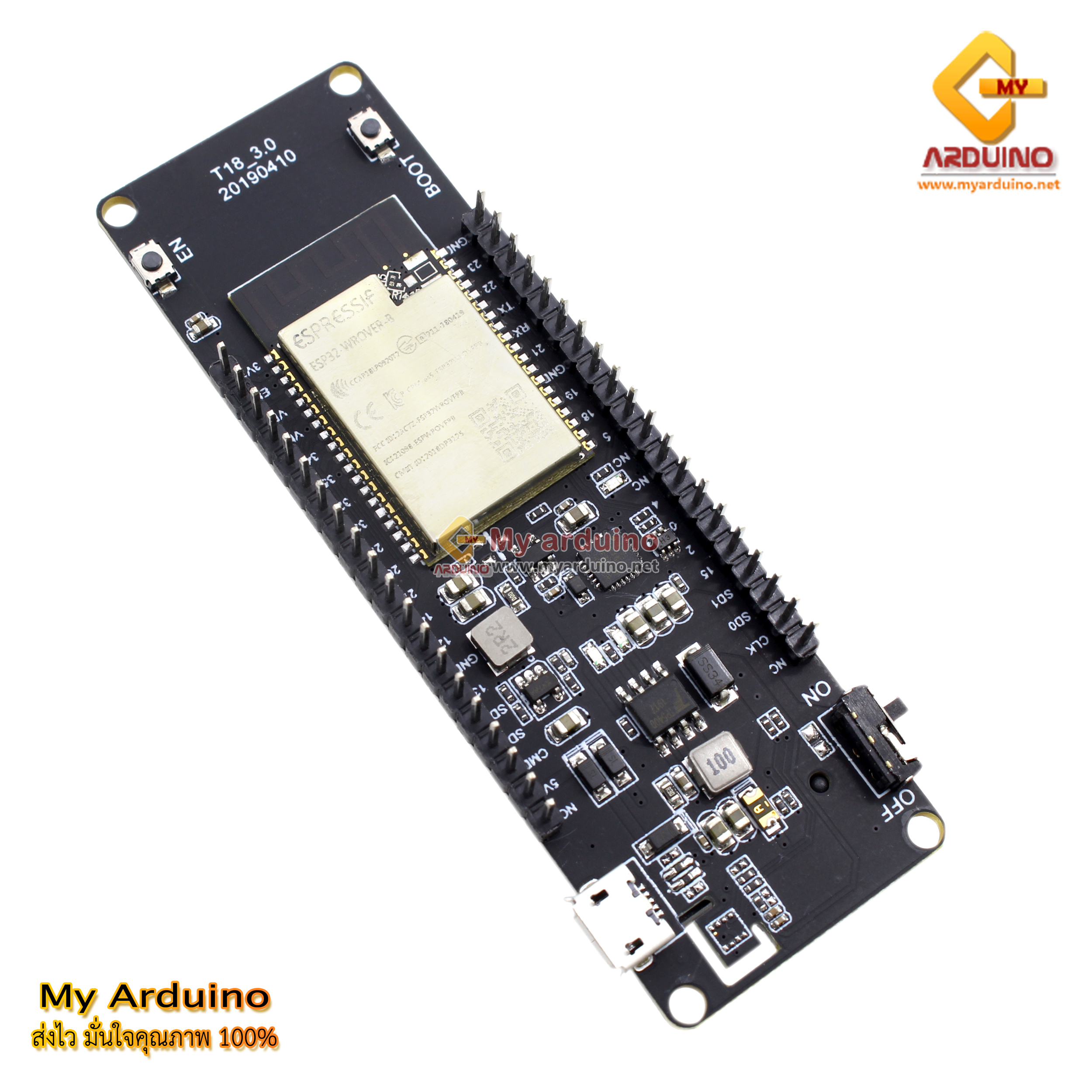 TTGO T-Energy ESP32 8MByte PSRAM WiFi & Bluetooth Module 18650 Battery ESP32-WROVER-B ...