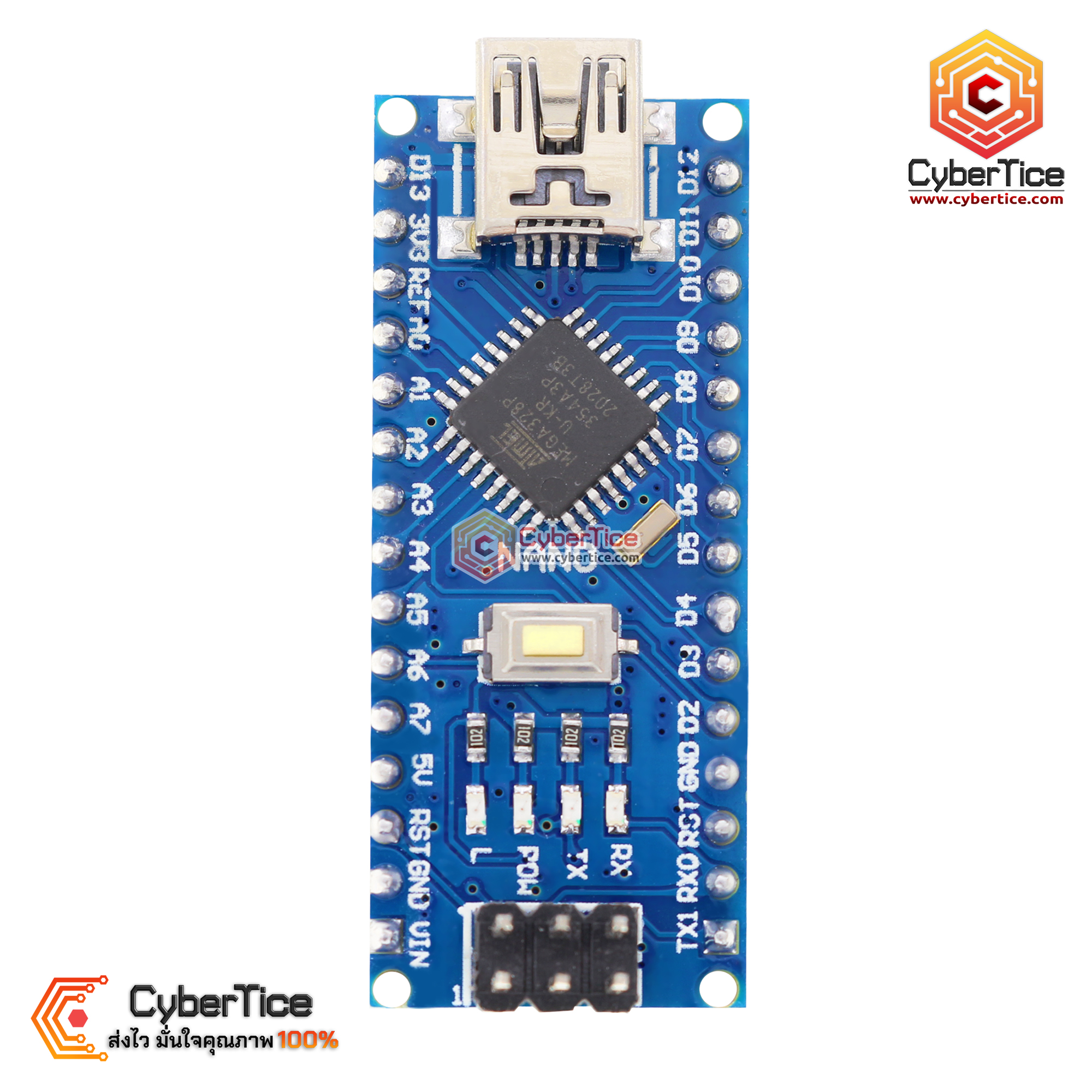 Arduino Nano 3.0 Mini USB รุ่นใหม่ชิฟ CH340G พร้อมสายUSB - ขาย Arduino ...