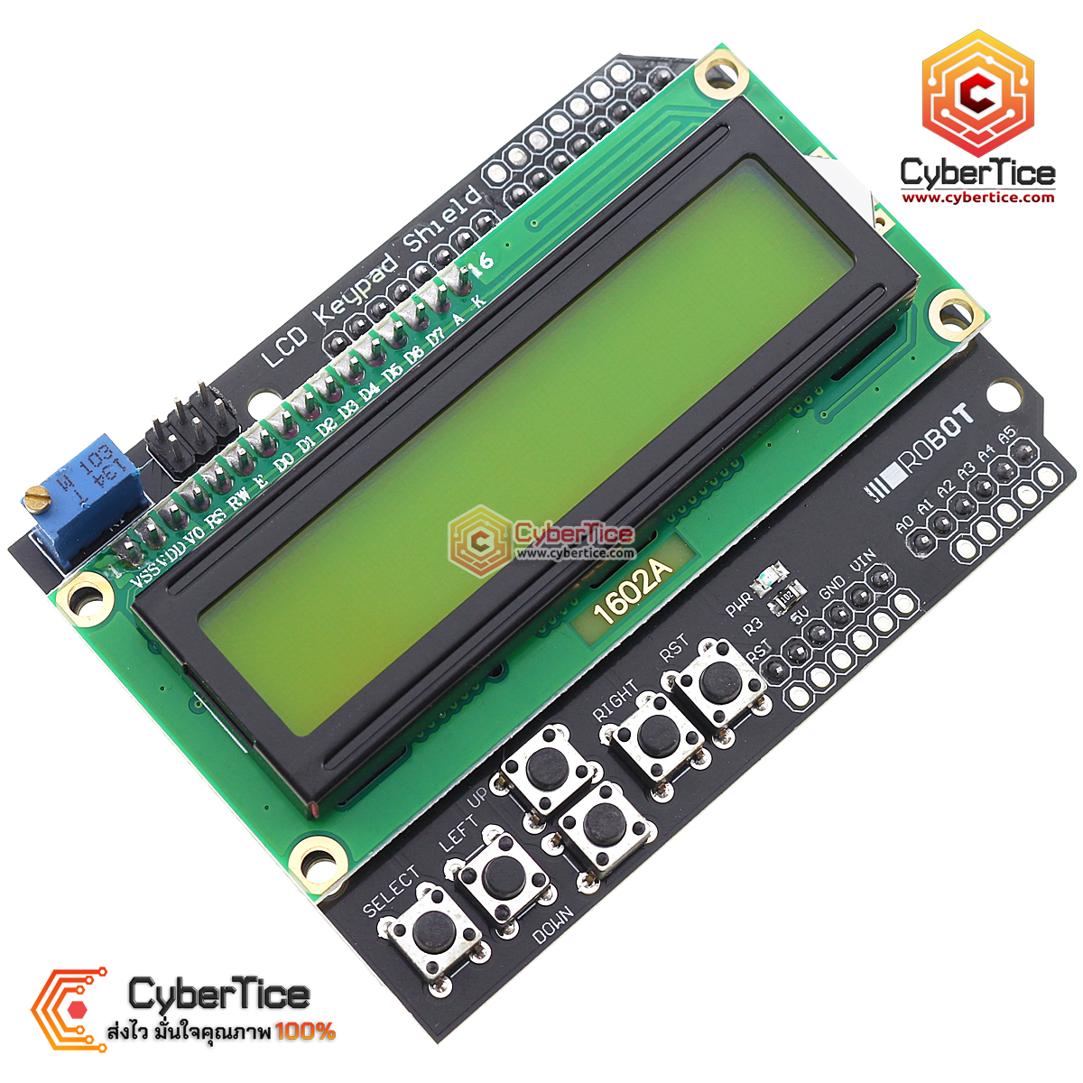 1602 LCD 16x2 Keypad Shield for Arduino (Yellow Screen) - ขาย Arduino ...