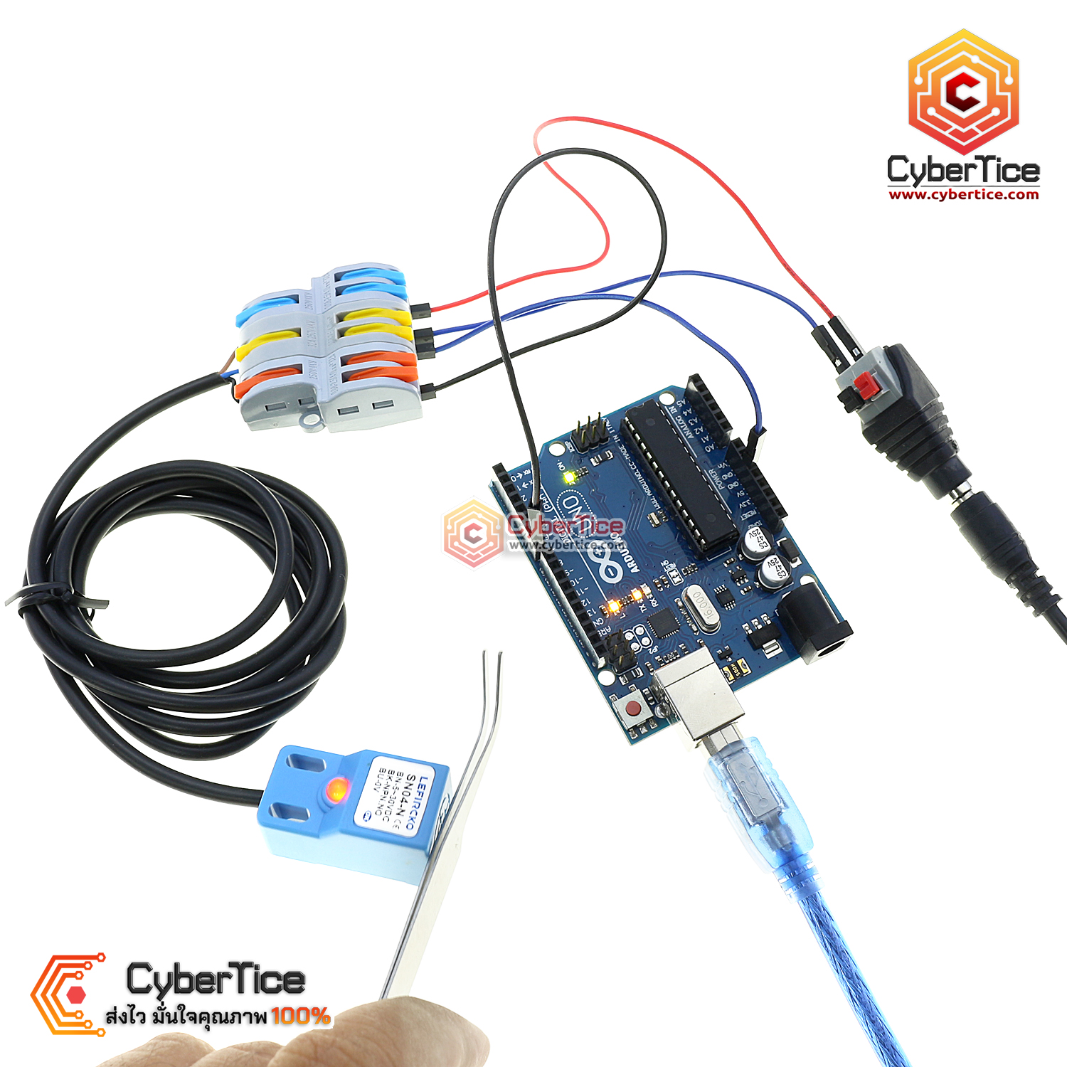 สอนใช้งาน Arduino เซ็นเซอร์ตรวจจับโลหะ SN04-N 4mm - ขาย Arduino อุปกรณ์ ...