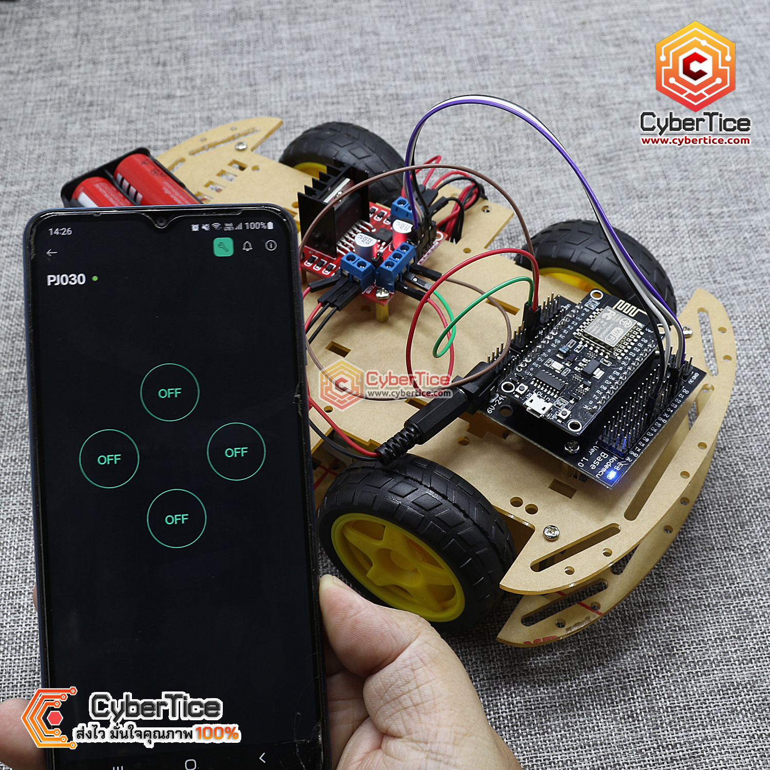 สอนใช้งาน ชุดโปรเจค ESP8266 รถหุ่นยนต์ smartcar 4ล้อ บังคับไร้สาย ควบคุมผ่านมือถือ App Blynk ...