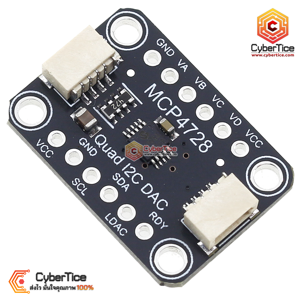 MCP4728 โมดูลแปลงสัญญาณดิจิตอลเป็นอนาล็อก DAC 4 ช่อง 12-Bit พร้อม ...