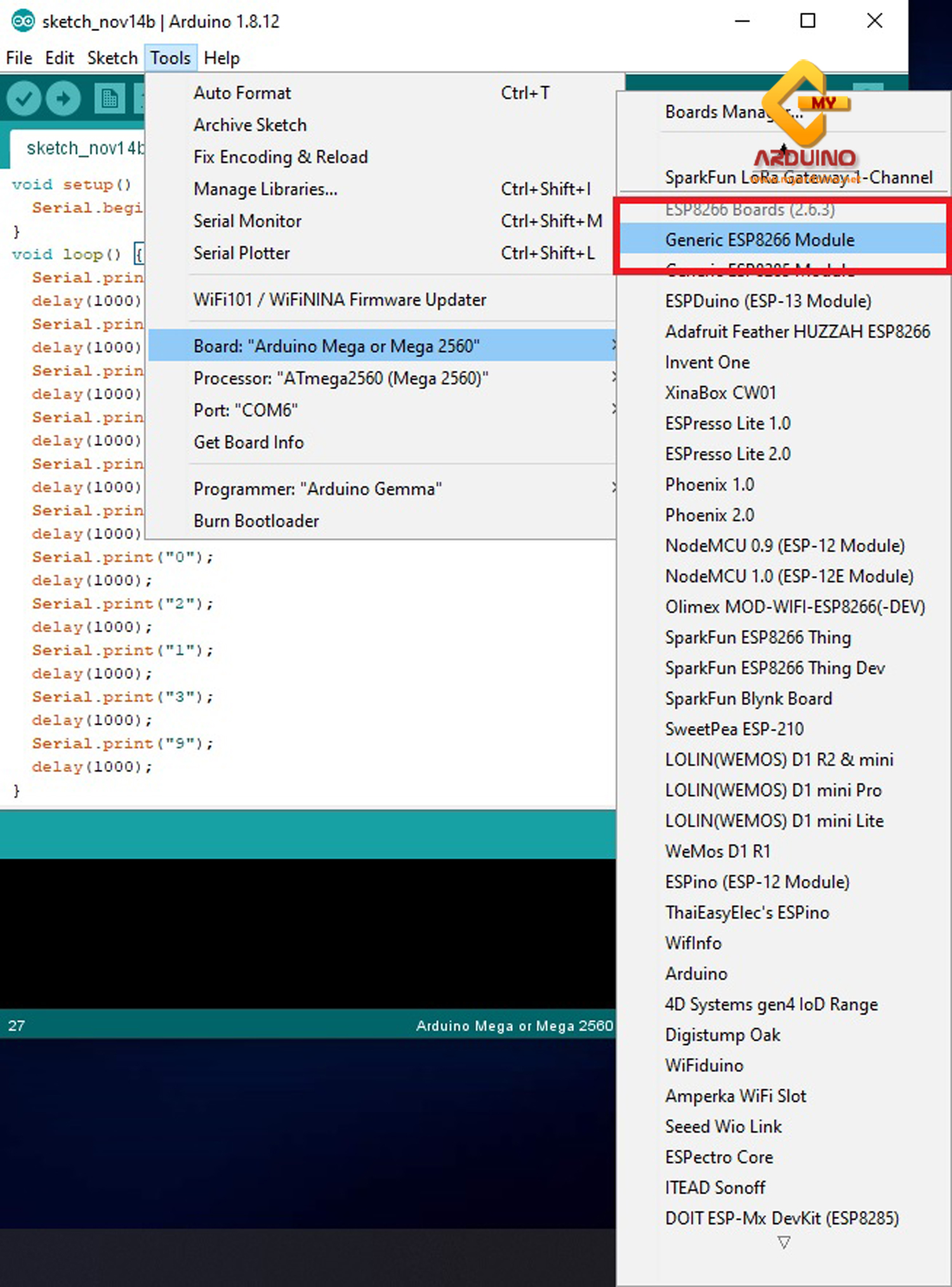 สอนใช้งาน Arduino Mega 2560 +WiFi R3 ATmega2560+ESP8266 เริ่มต้นใช้งาน ...