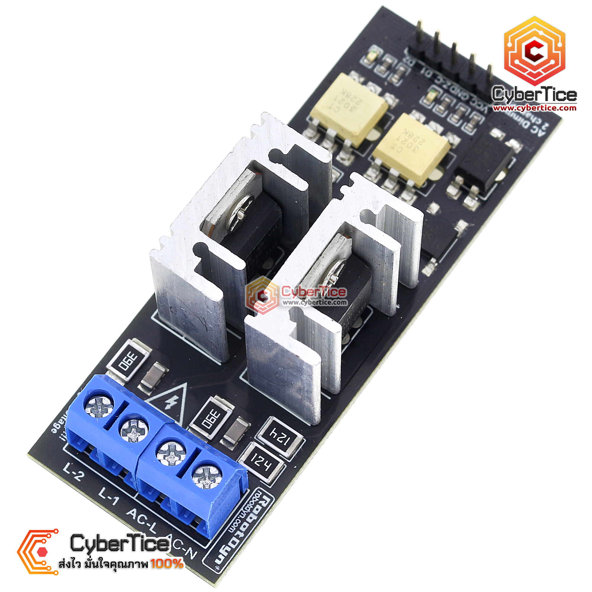 Dimmer Module PWM control 2 Channel โมดูลหรี่ไฟ Arduino 220VAC 10A ...