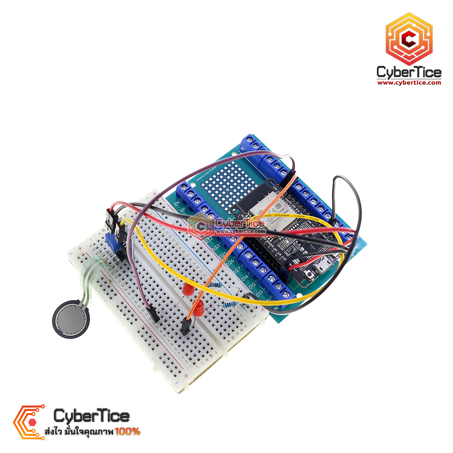 สอนใช้งาน ESP32 เซ็นเซอร์รับแรงกด Force Sensor FSR402 - ขาย Arduino ...