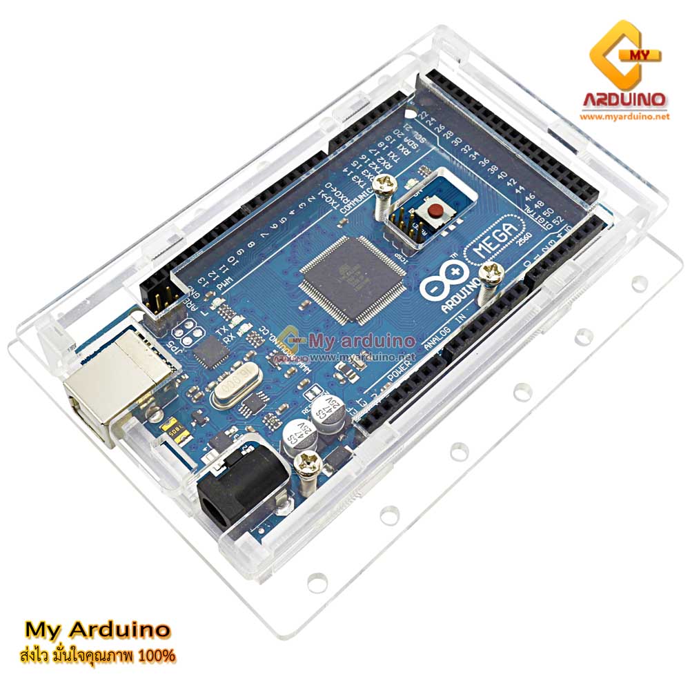 Arduino MEGA 2560 R3 Case กล่องอะคริลิคแบบใส สำหรับ Arduino mega พร้อม ...