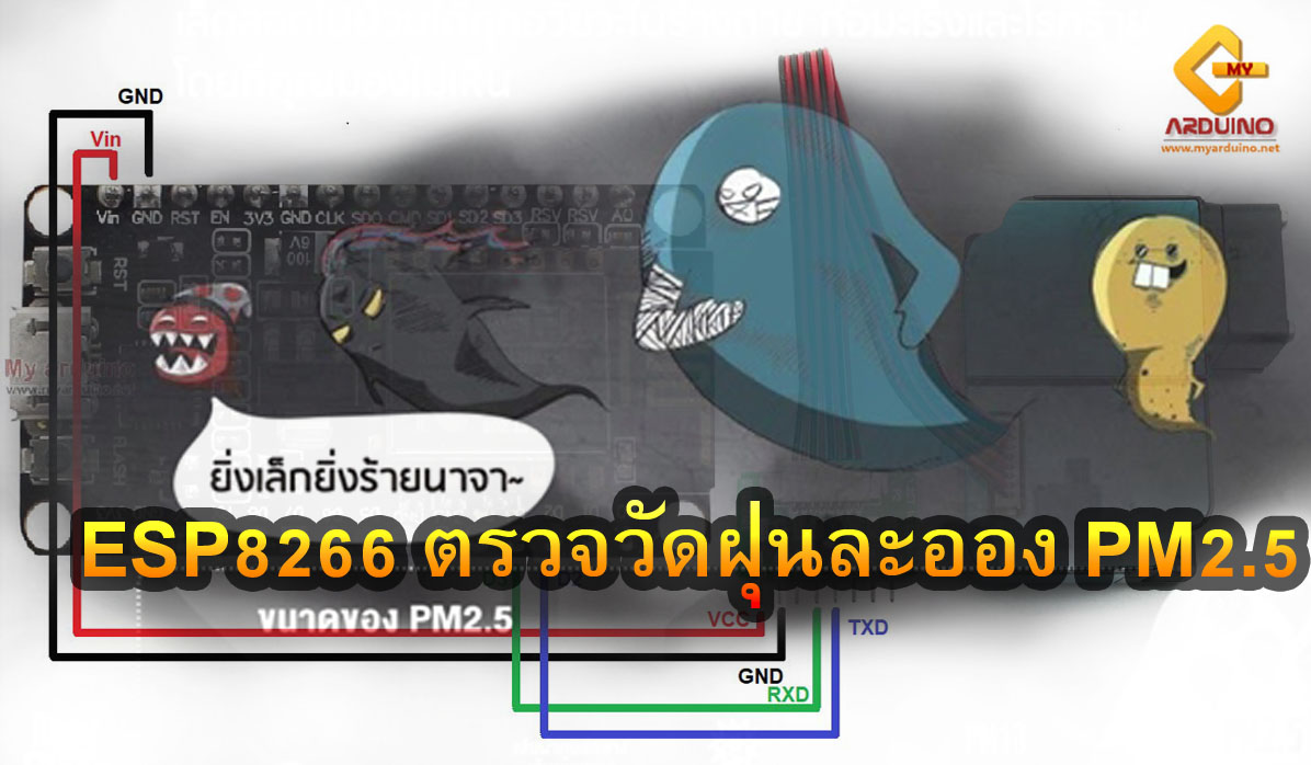 สอนใช้งาน NodeMCU ESP8266 PM2.5 เซ็นเซอร์ตรวจจับฝุ่นละออง PMS3003 - ขาย Arduino อุปกรณ์ Arduino ...