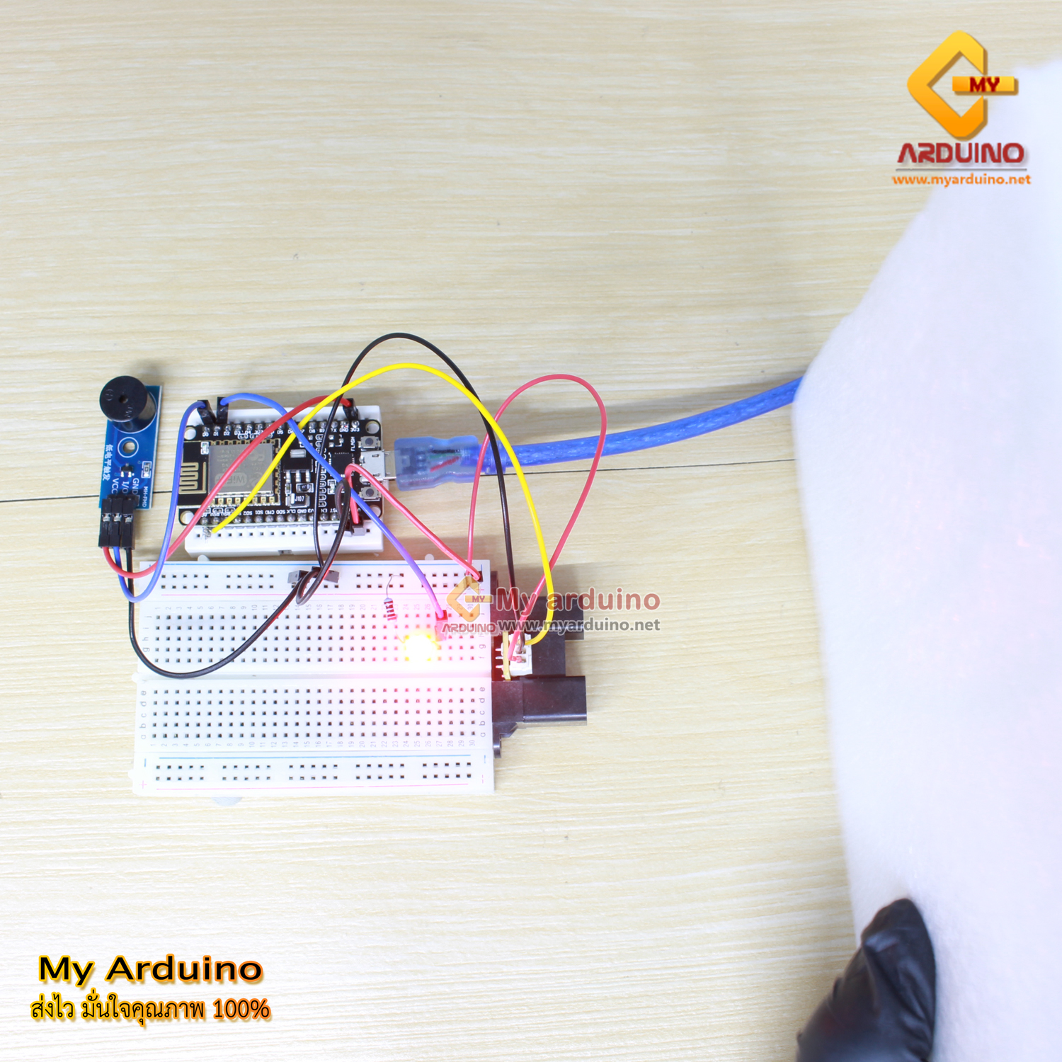 สอนใช้งาน ESP8266 GP2Y0A02 Infrared Sensor เซ็นเซอร์วัดระยะทาง 20cm - 150cm - ขาย Arduino ...