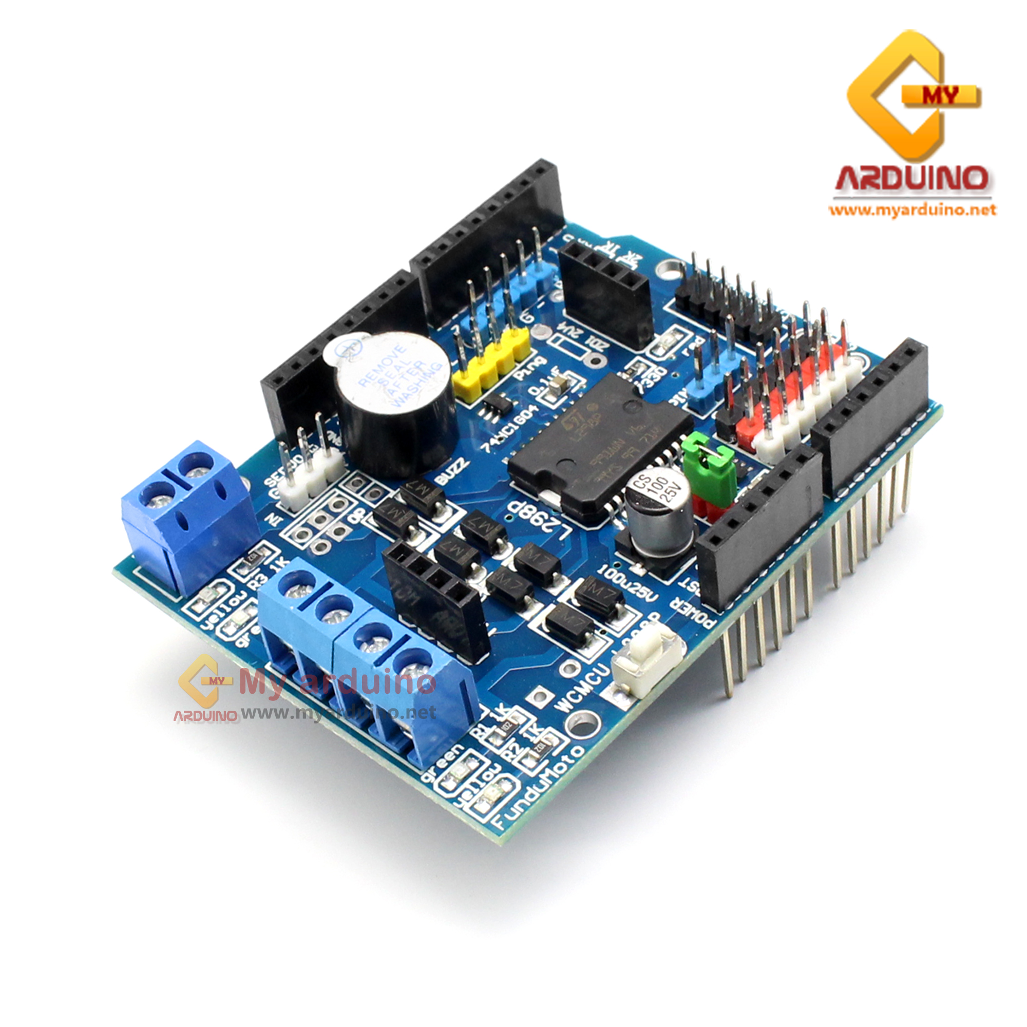 L298P 2A Motor Drive Arduino Shield - ขาย Arduino อุปกรณ์ Arduino คุณภาพดี ราคาถูก ส่งไว ส่งฟรี