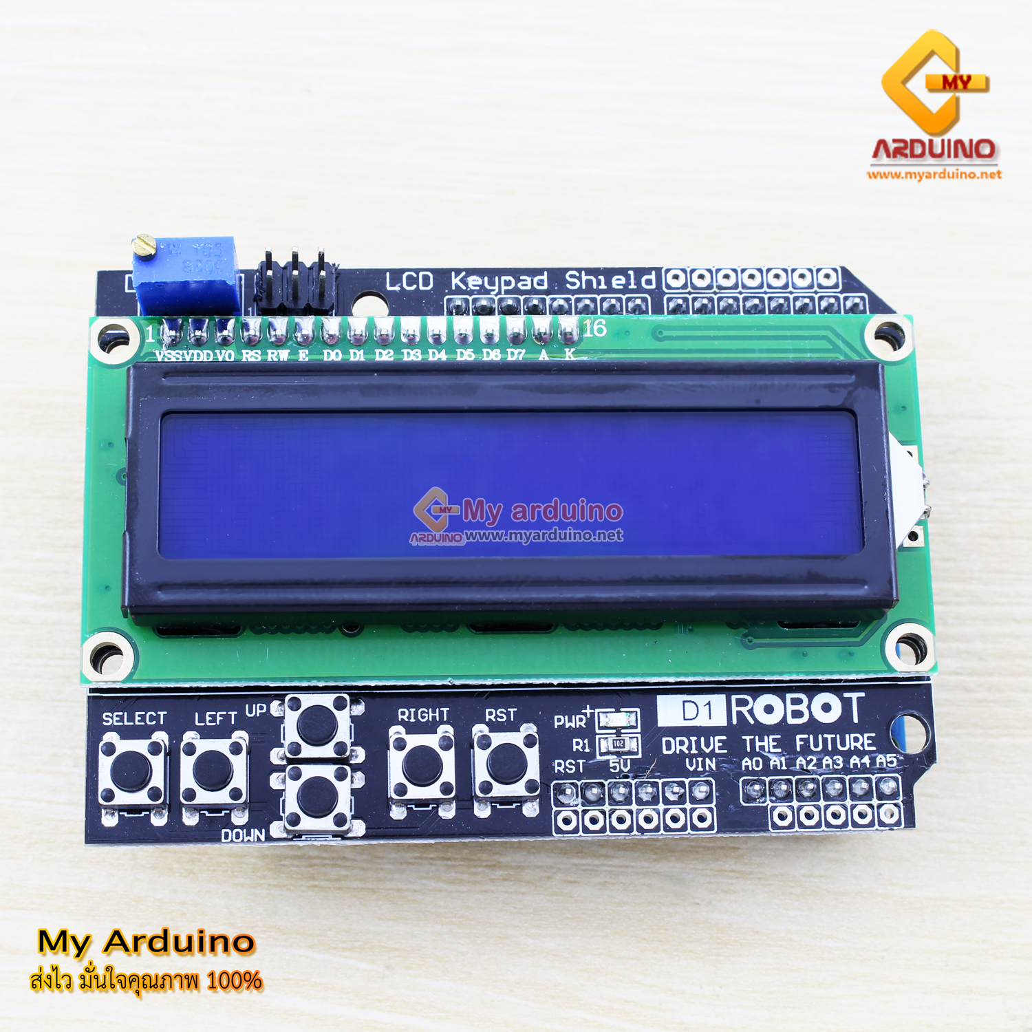1602 LCD 16x2 Keypad Shield for Arduino (Blue Screen) - ขาย Arduino อุปกรณ์ Arduino คุณภาพดี ...