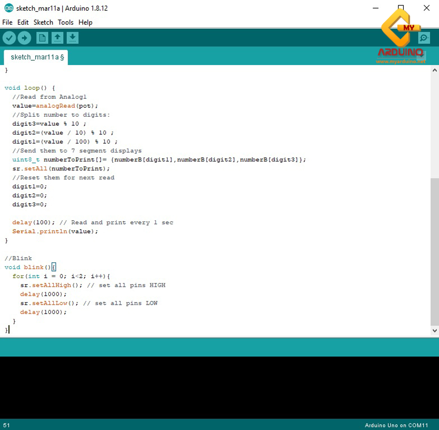 สอนใช้งาน Arduino โมดูลแสดงผลตัวเลข 74hc595 3หลัก ขาย Arduino อุปกรณ์ Arduino คุณภาพดี ราคาถูก