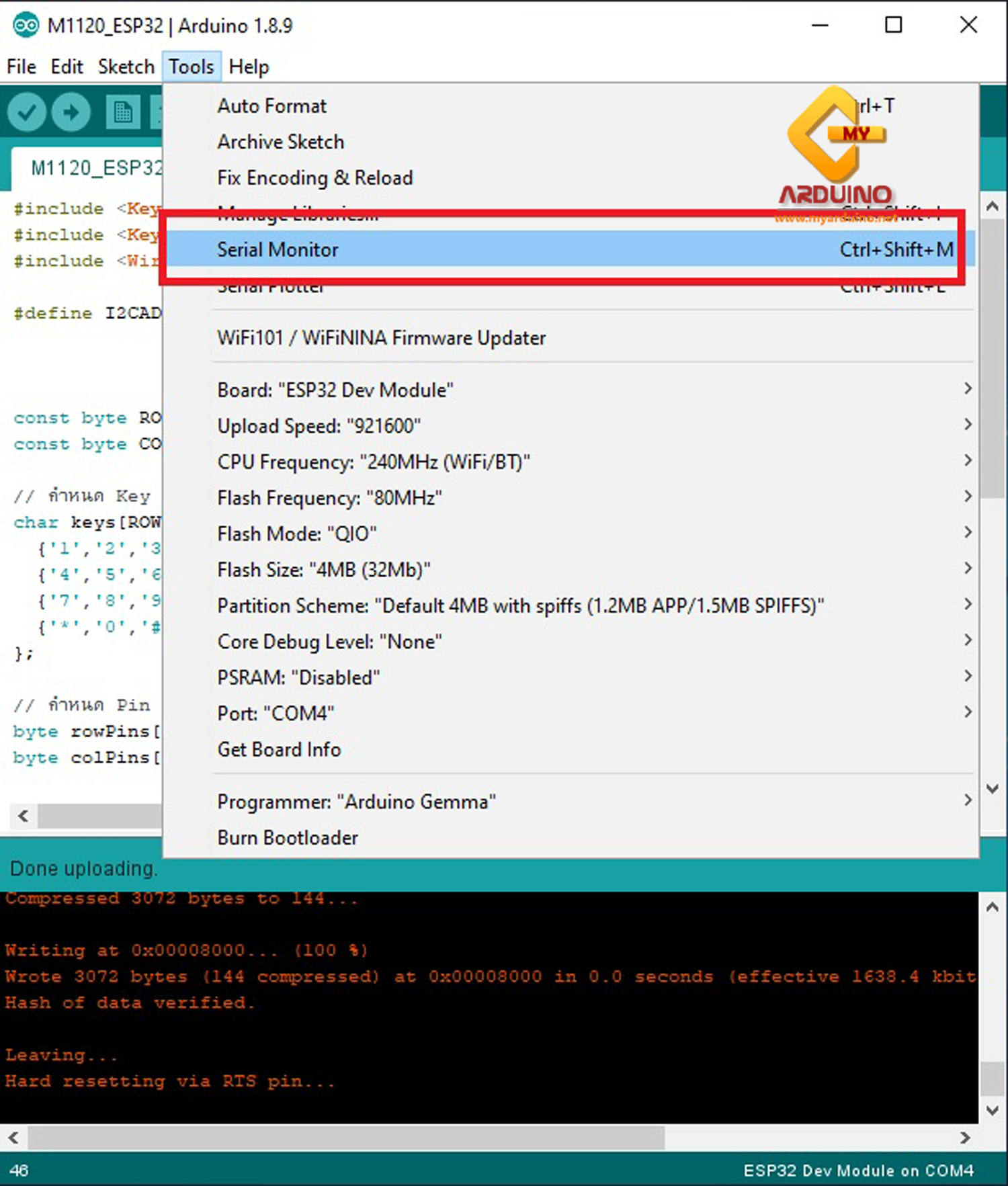 สอนใช้งาน Esp32 I2c Matrix 4x4 Keypad คีย์แพ็ด ปุ่มกด 4x4 แบบ I2c ขาย Arduino อุปกรณ์ Arduino