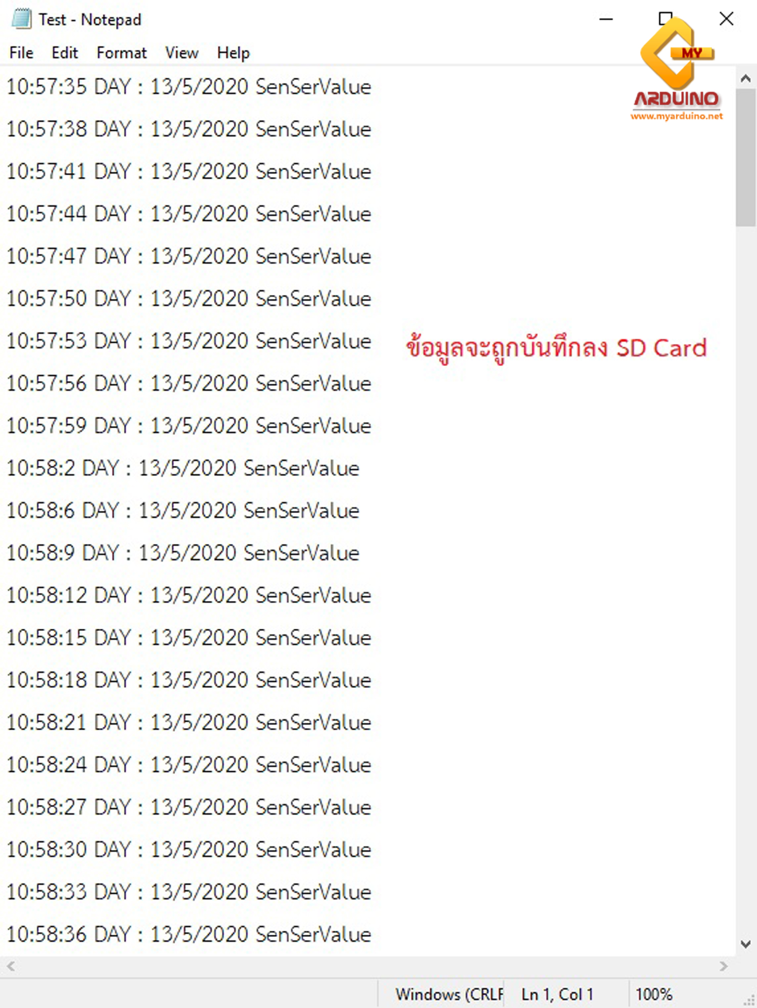 สอนใช้งาน Data Logger Shield ตั้งเวลาและบันทึกข้อมูลลง Sd Card ขาย Arduino อุปกรณ์ Arduino