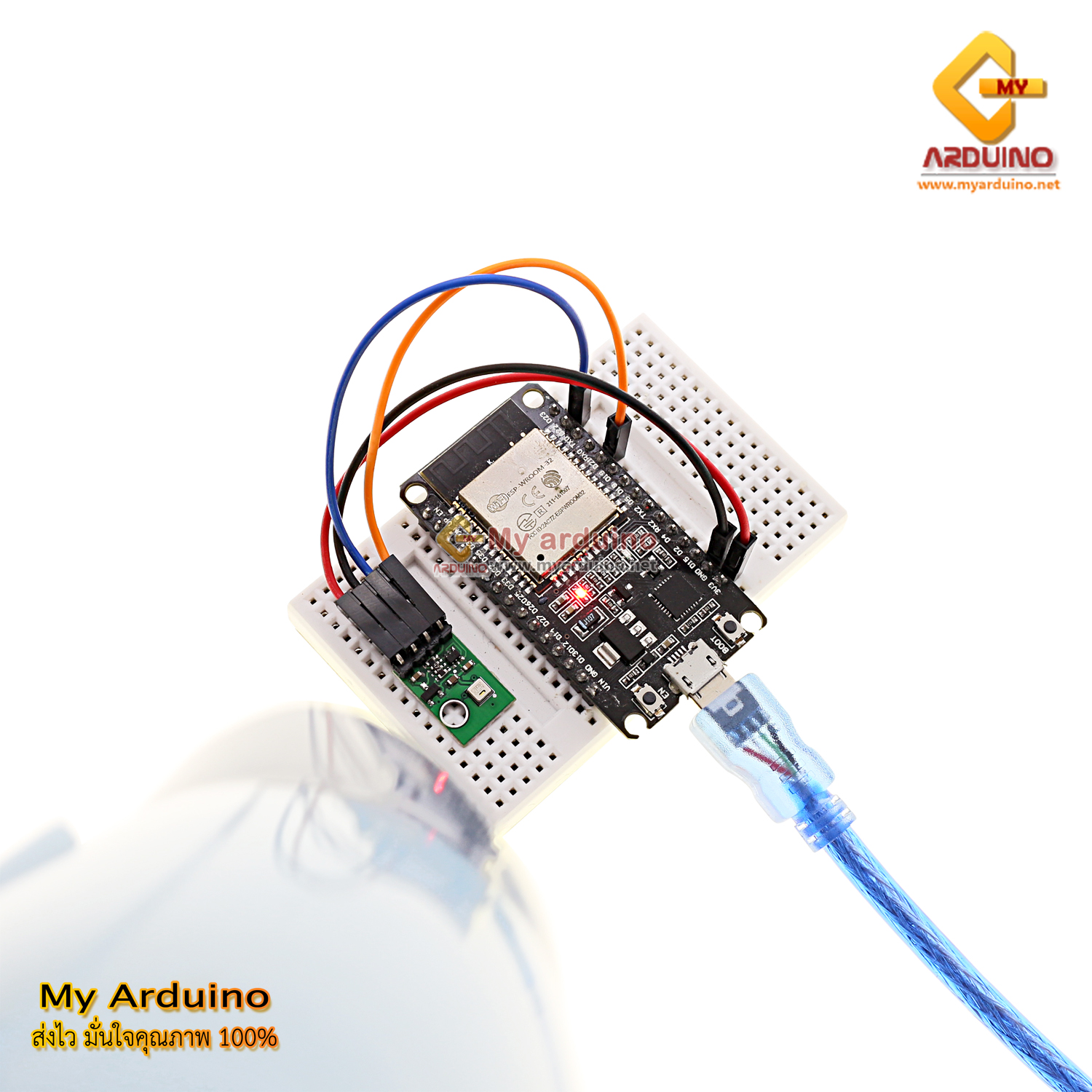 สอนใช้งาน ESP32 AHT20 I2C เซ็นเซอร์วัดอุณภูมิและความชื้น temperature and humidity sensor module ...