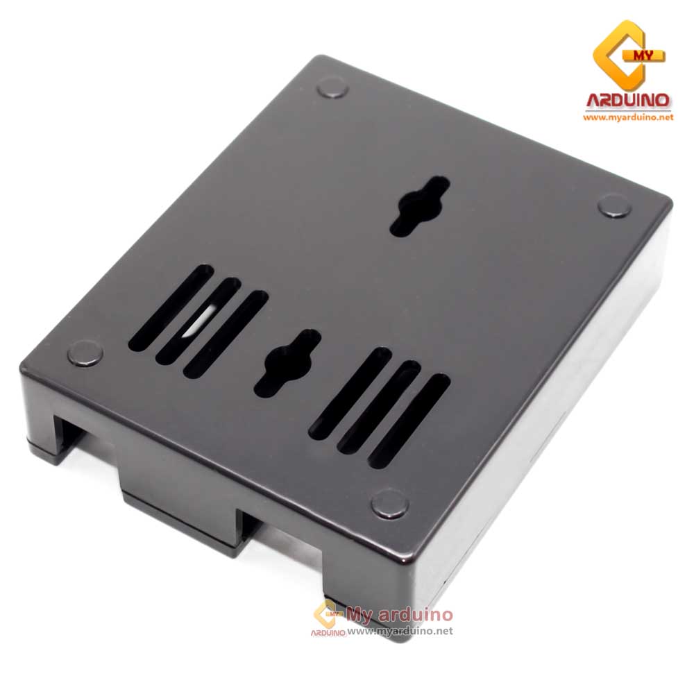 Arduino Uno R3 Acrylic Case Box กล่องพลาสติก สีดำ สำหรับ Arduino Uno Case V2 ขาย Arduino