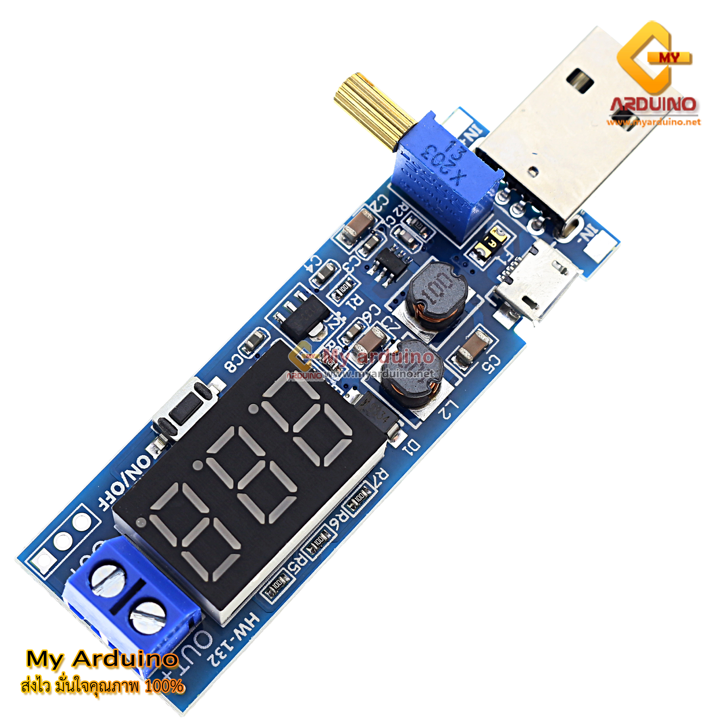 DC-DC 5V to 1.2V-24V USB Step UP / Down Power Supply Module Adjustable Boost Buck Converter ...