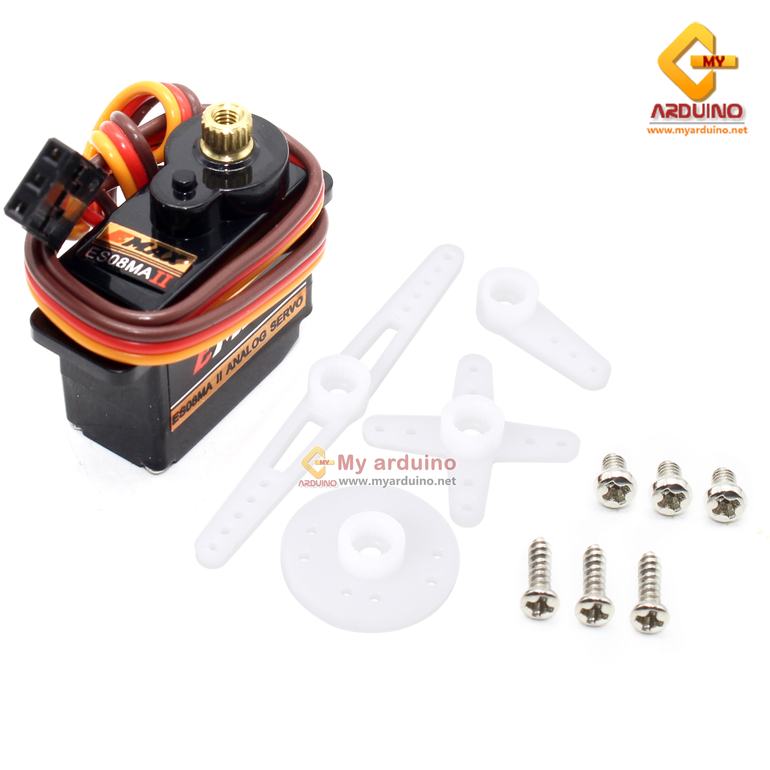 ES08MA Servo Motor 0-180องศา เฟืองโลหะทั้งหมด - ขาย Arduino อุปกรณ์ Arduino คุณภาพดี ราคาถูก ส่ง ...