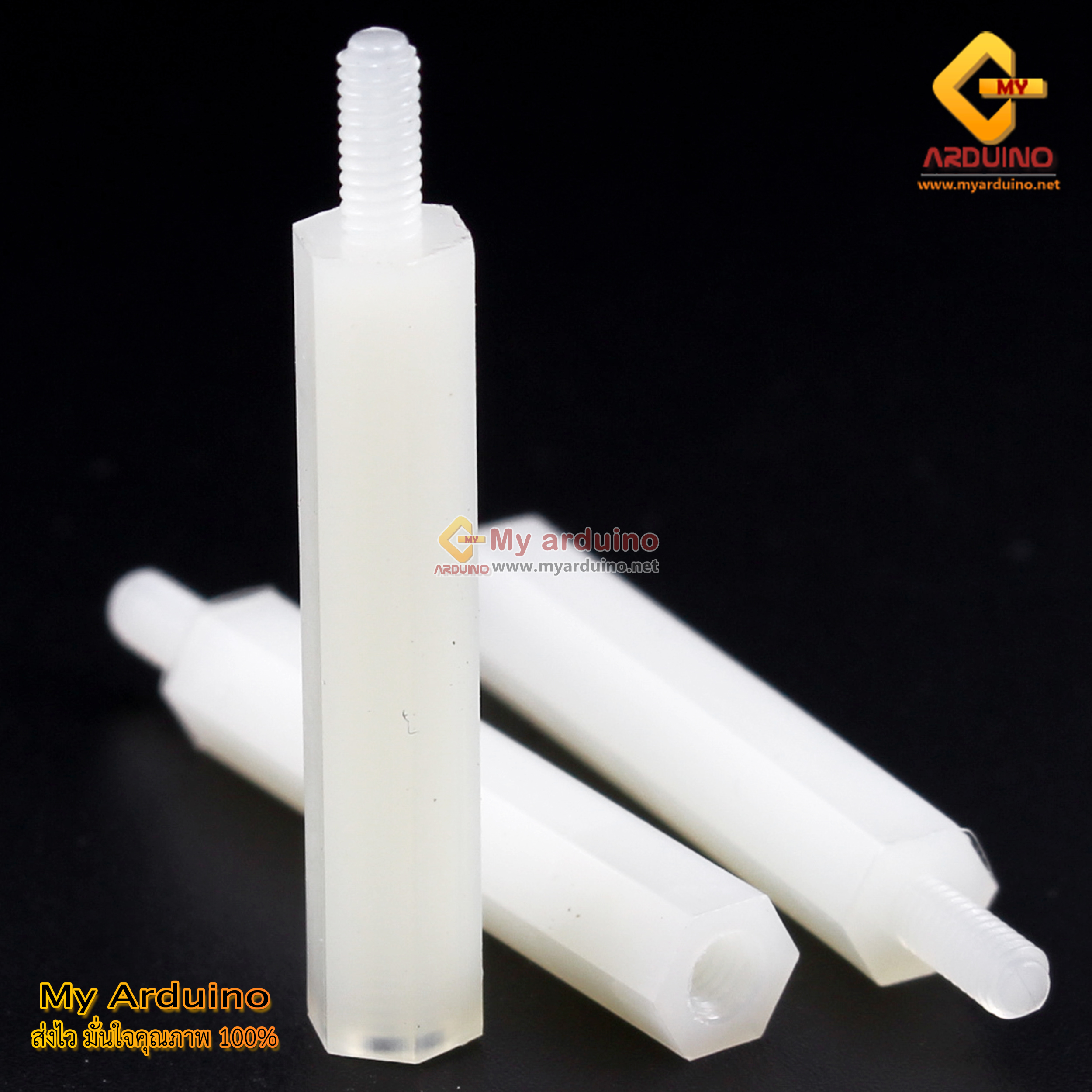 น็อตพลาสติกไนลอน Nut Nylon M25 256mm เสารอง Pcb ไนล่อน น็อตไนลอน 