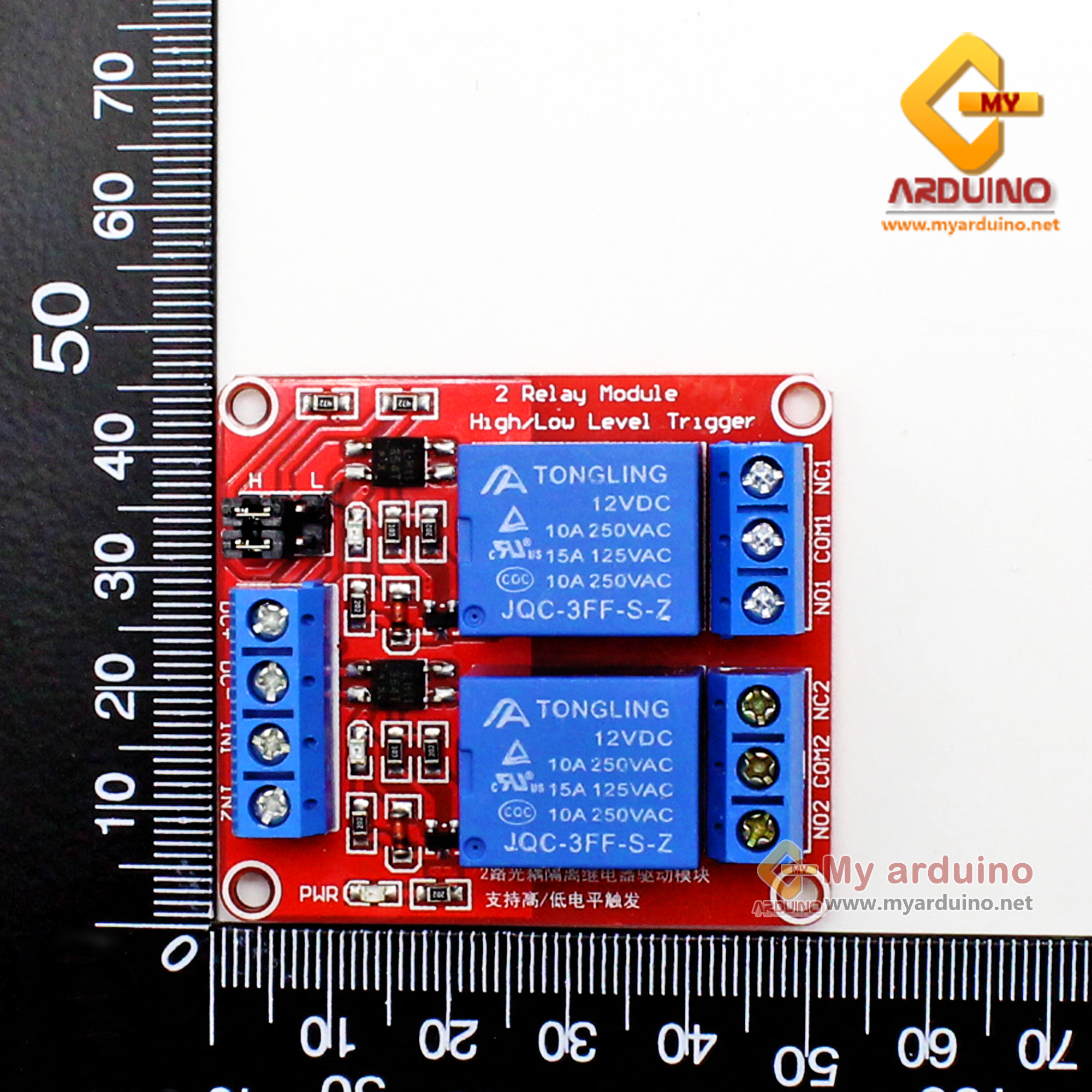 บอร์ด Relay 2ช่อง 12V Relay Module 12V 2 Channel isolation High And Low Trigger 250V/10A - ขาย ...