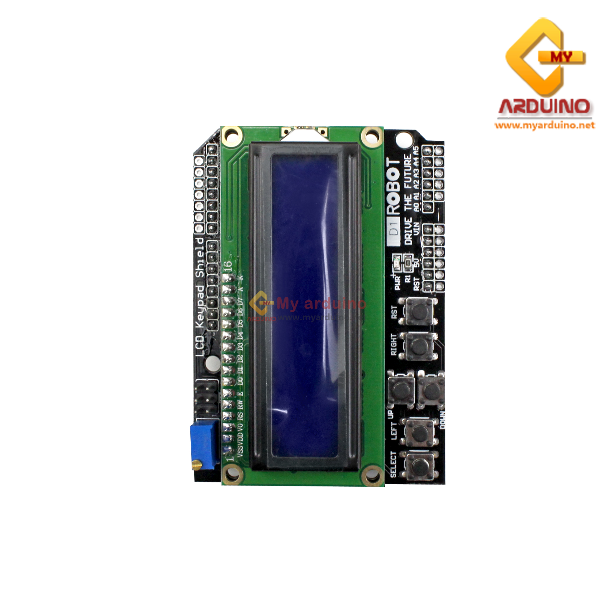 1602 LCD 16x2 Keypad Shield for Arduino (Blue Screen) - ขาย Arduino ...