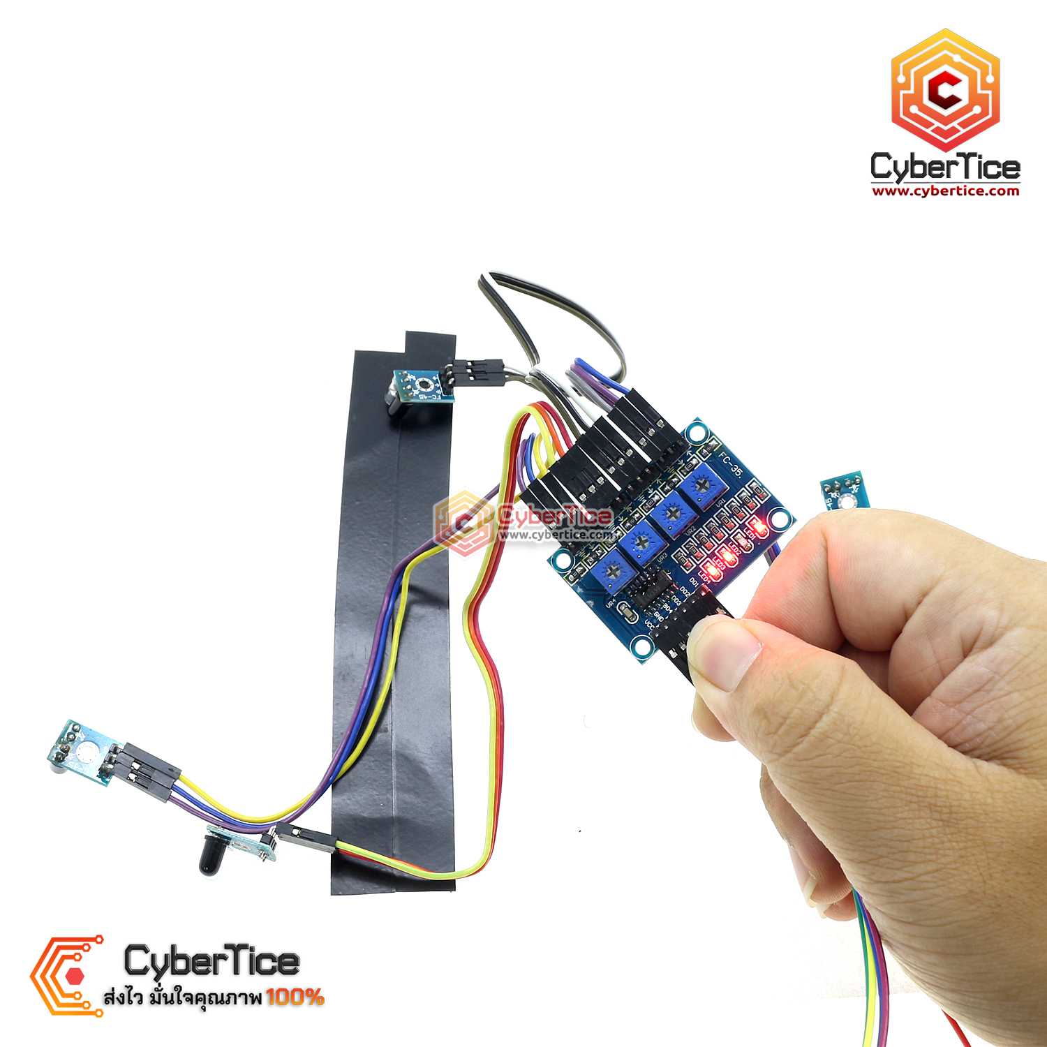 สอนใช้งาน Arduino Tracking Sensor 4 Channal for Smart Car เซ็นเซอร์ตรวจ ...