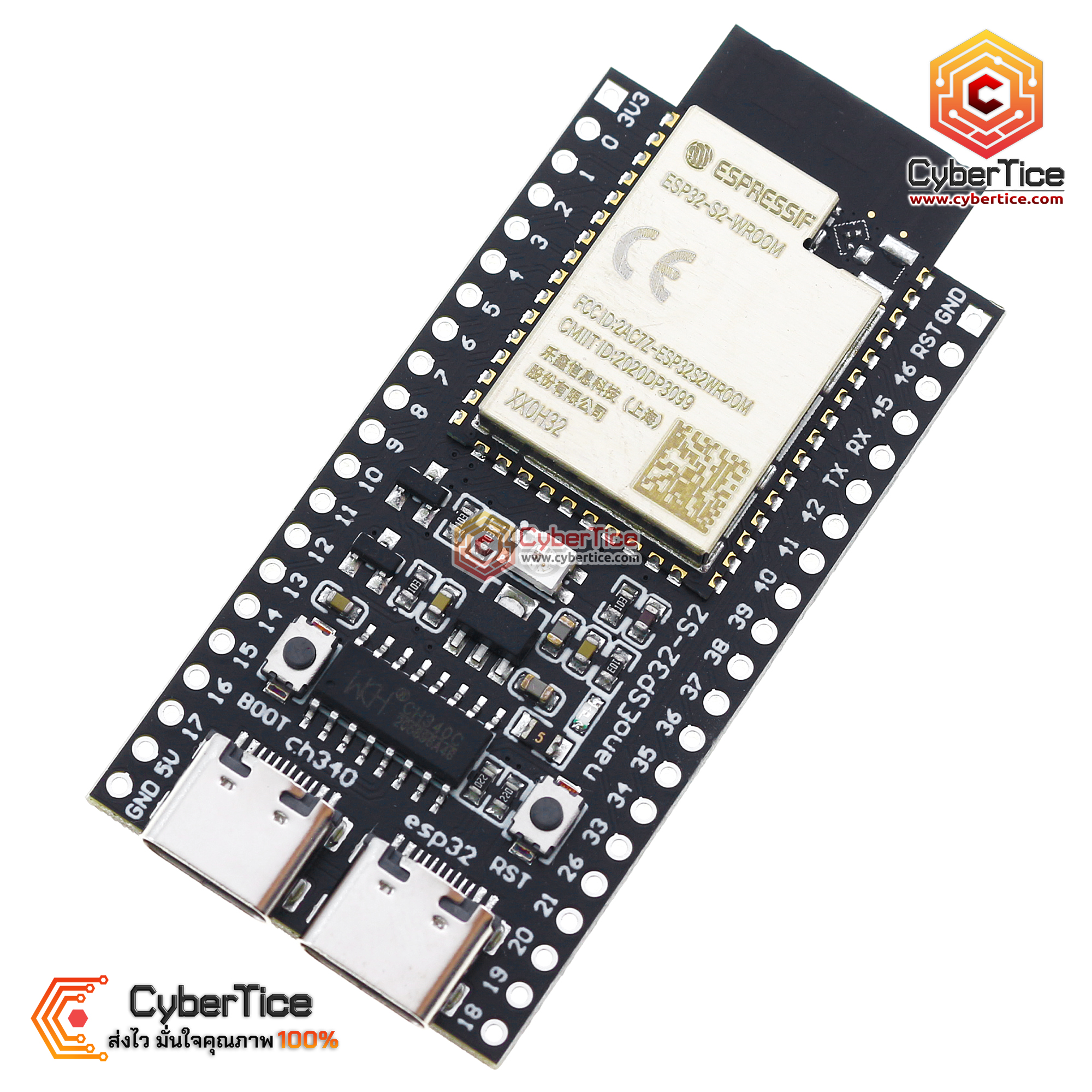 NanoESP32-S2-WROOM Development Board Minimum System Board ESP32-S2 Core Board ESPRESSIF IOT Dual ...
