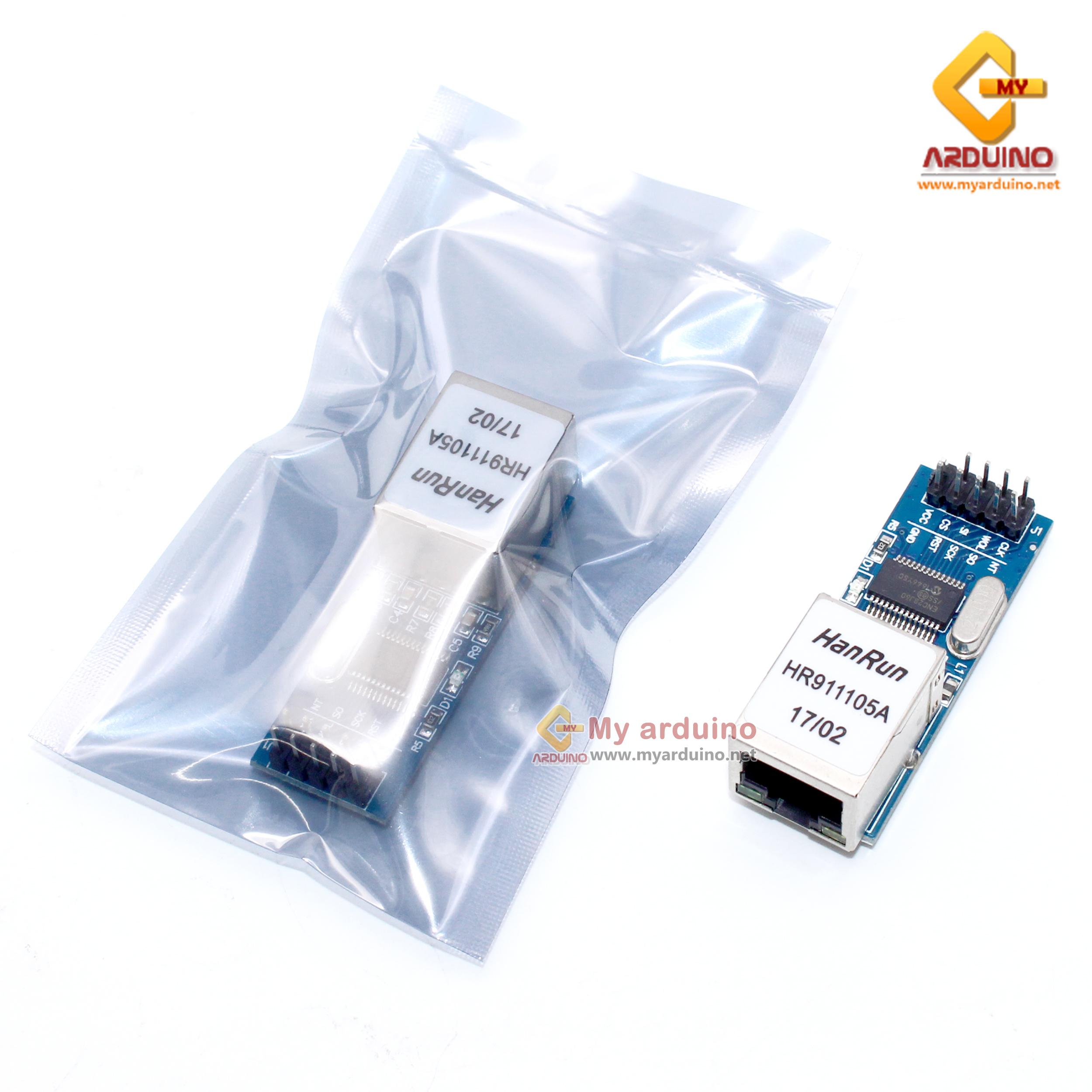 ENC28J60 SPI Interface Ethernet Network Module Mini 51 / AVR / ARM /PIC 3.3V - ขาย Arduino ...