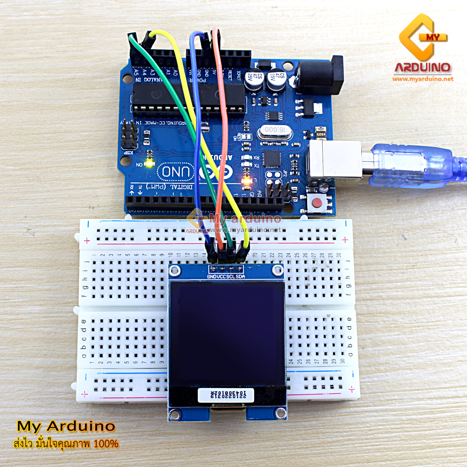 จอแสดงผล OLED SH1107 128x128 แบบ I2C ขนาด 1.5นิ้ว สีขาว - ขาย Arduino อุปกรณ์ Arduino คุณภาพดี ...