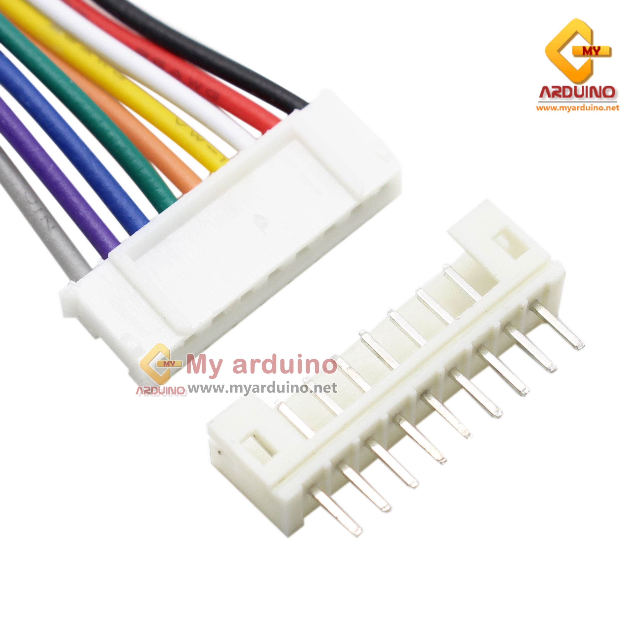 PH2.0 cable connector 2.0mm 9p ขั้วต่อคอนเน็กเตอร์ ตัวผู้พร้อมสายไฟยาว 10cm - ขาย Arduino ...