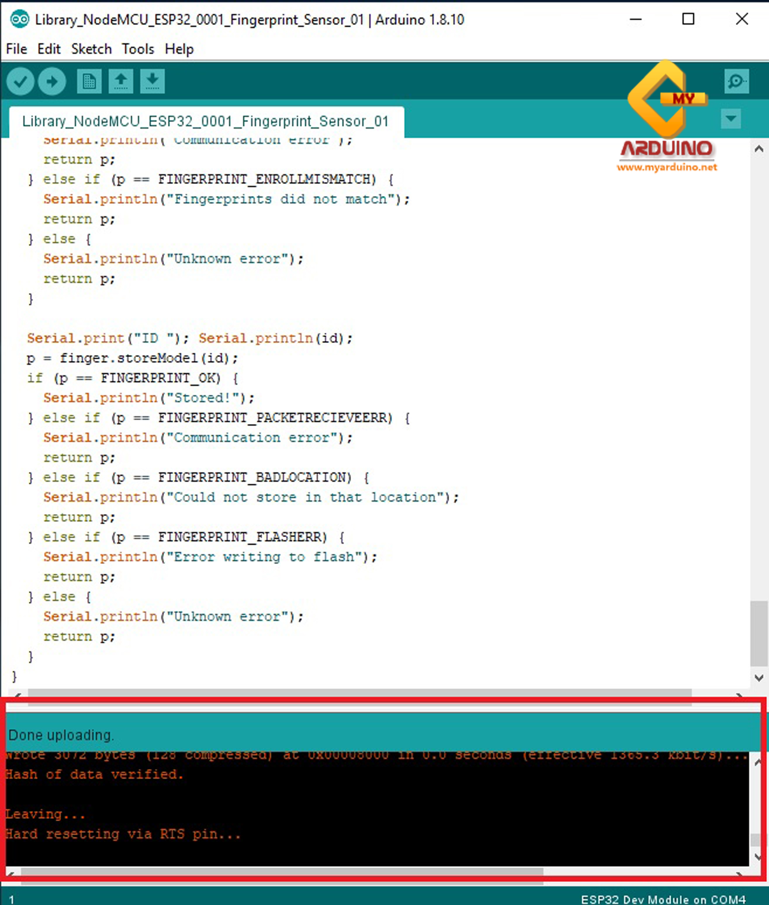 สอนใช้งาน Nodemcu Esp32 สแกนลายนิ้วมือ ควบคุมเปิดปิดไฟ Led ขาย Arduino อุปกรณ์ Arduino คุณภาพ