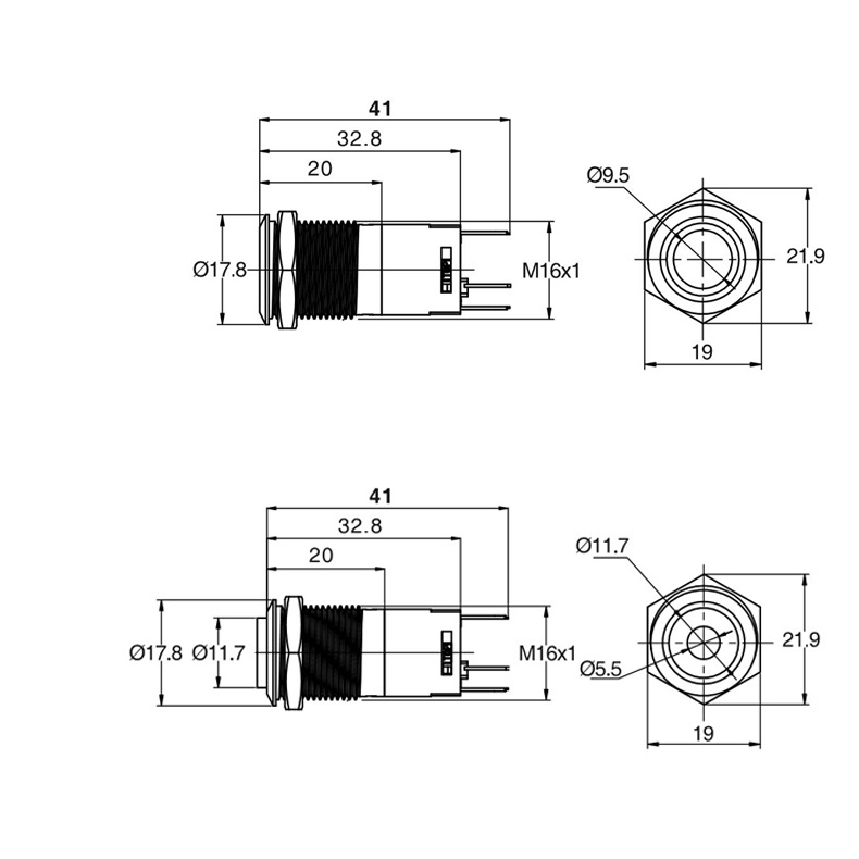 สวิทช์ สแตนเลส กดติดกดดับ กันน้ำ มีไฟสีน้ำเงิน ขนาด16mm 12v5a ขาย Arduino อุปกรณ์ Arduino