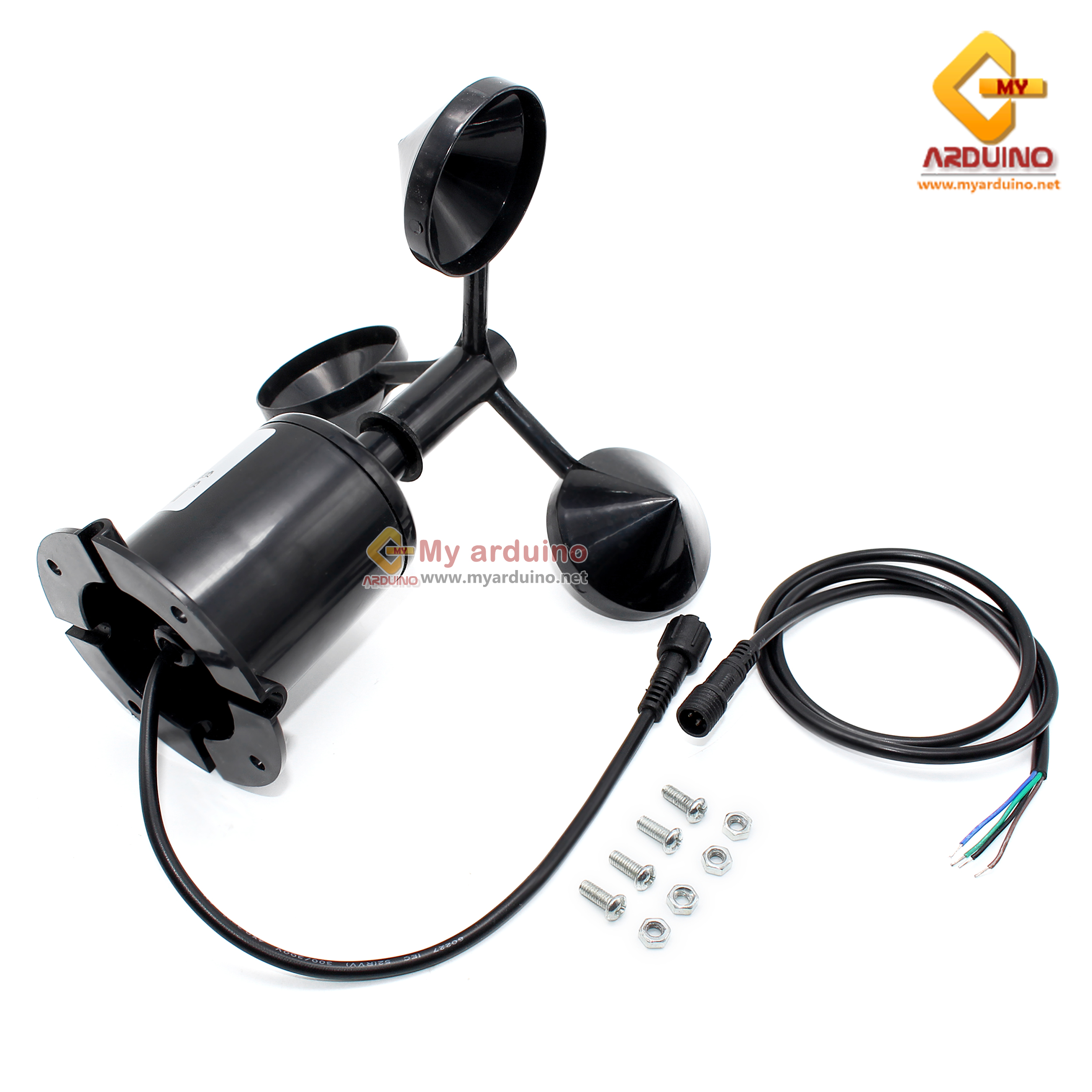 เซ็นเซอร์วัดความเร็วลม arduino แบบ3ถ้วยพลาสติก Wind speed sensor ...